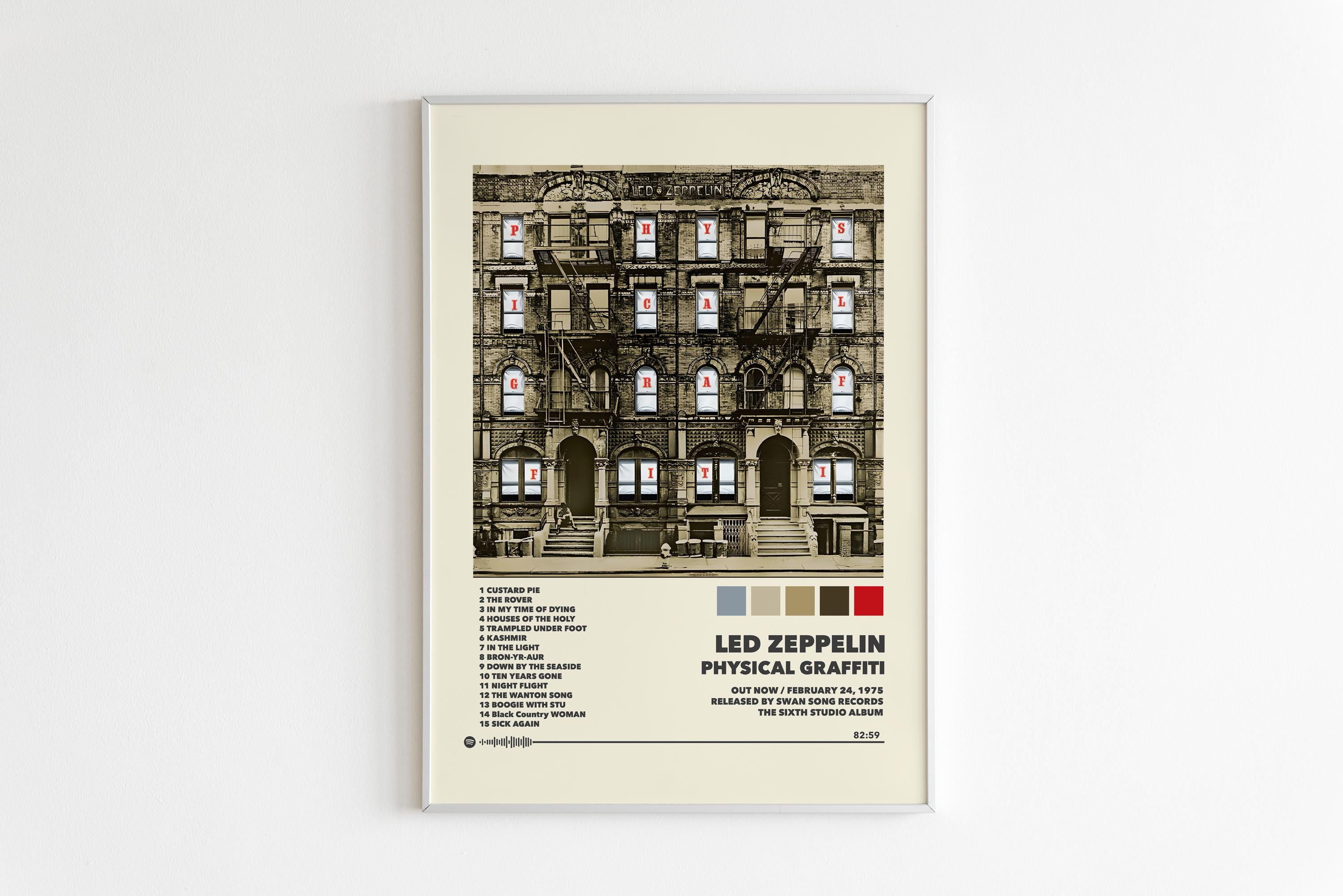 Onimhouse Poster Led Zeppelin Posters / Physical Graffiti Poster, Led ...