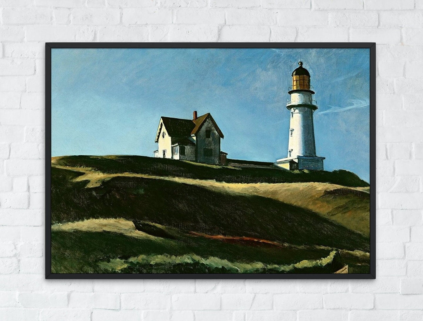 Onimhouse Poster Lighthouse Hill Painting, Edward Hopper, Wall Art ...