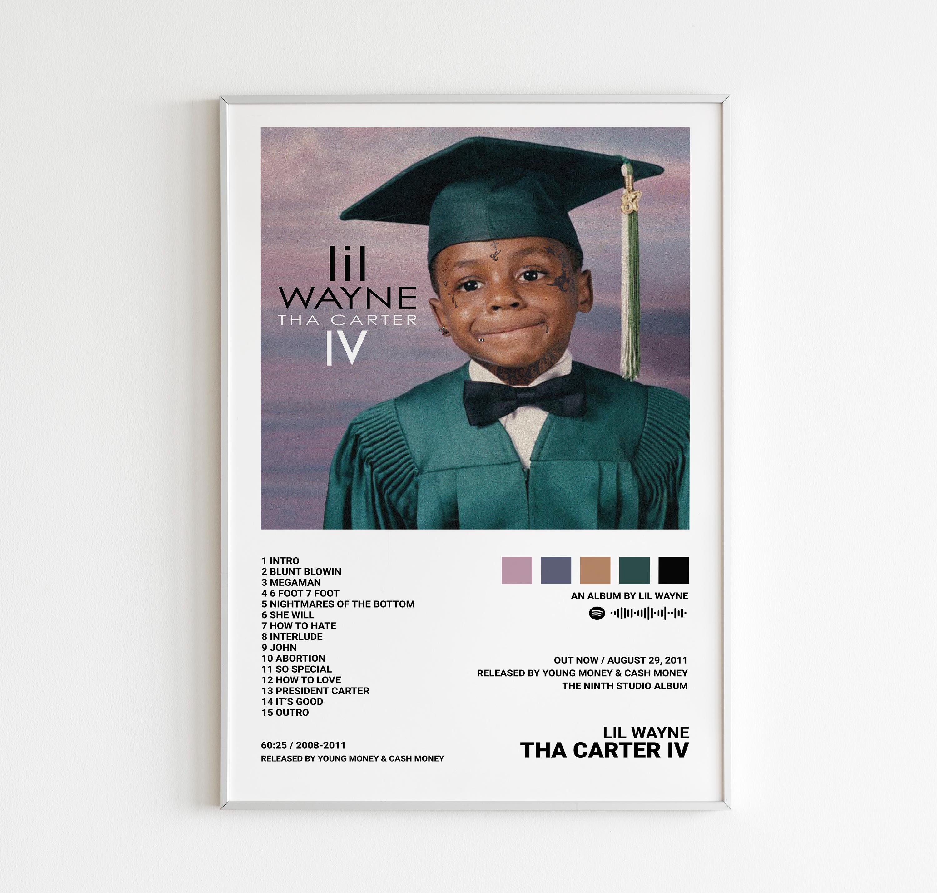 Onimhouse Poster Lil Wayne Poster, Tha Carter Iv Album Cover Print ...