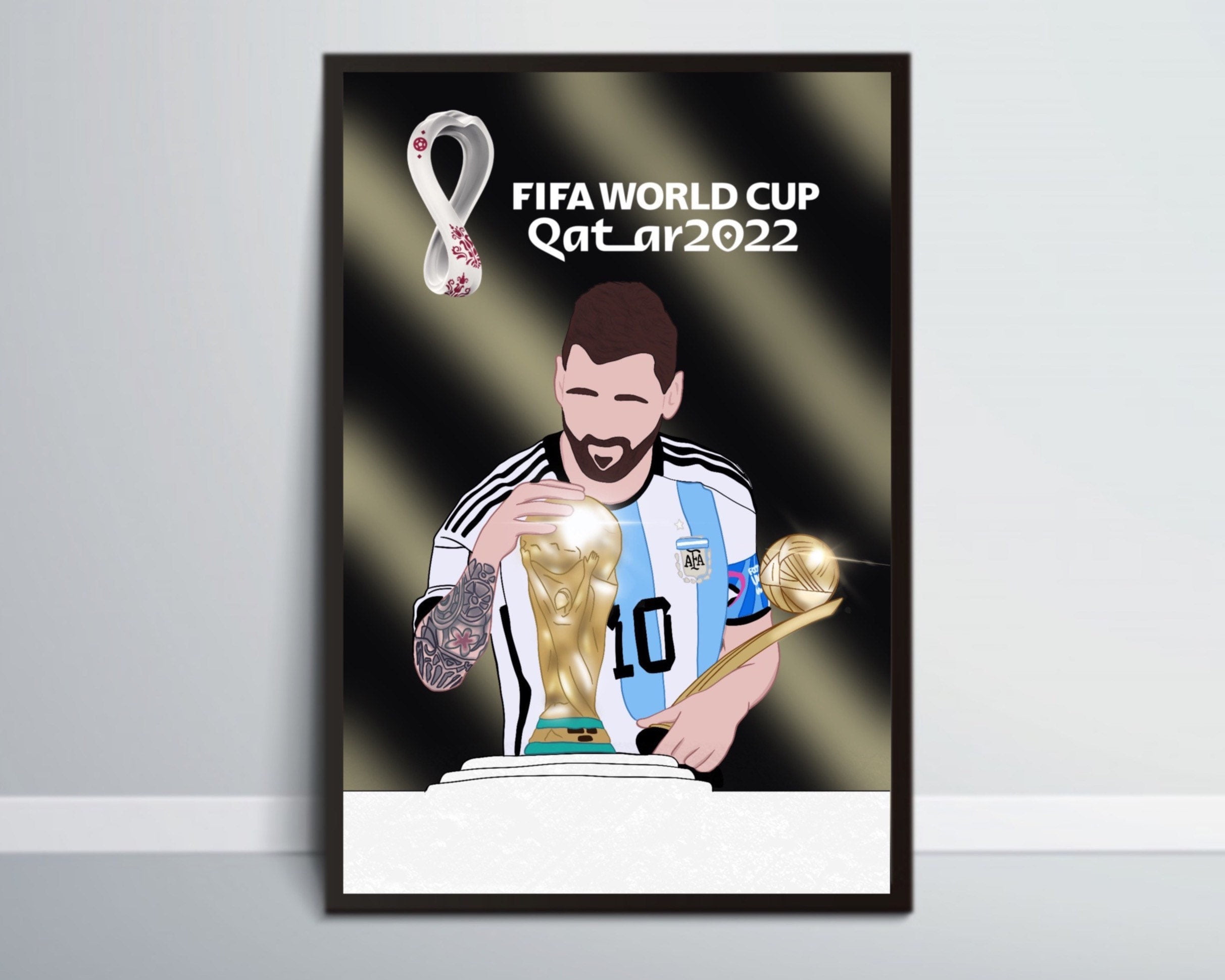 Onimhouse Poster Lionel Messi Fifa World Cup 2022 Argentina Qatar 10 ...