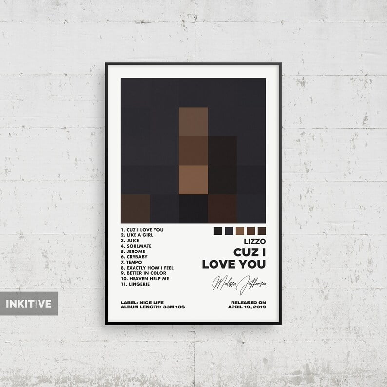Onimhouse Poster Lizzo Poster - Cuz I Love You - Album Cover Print ...