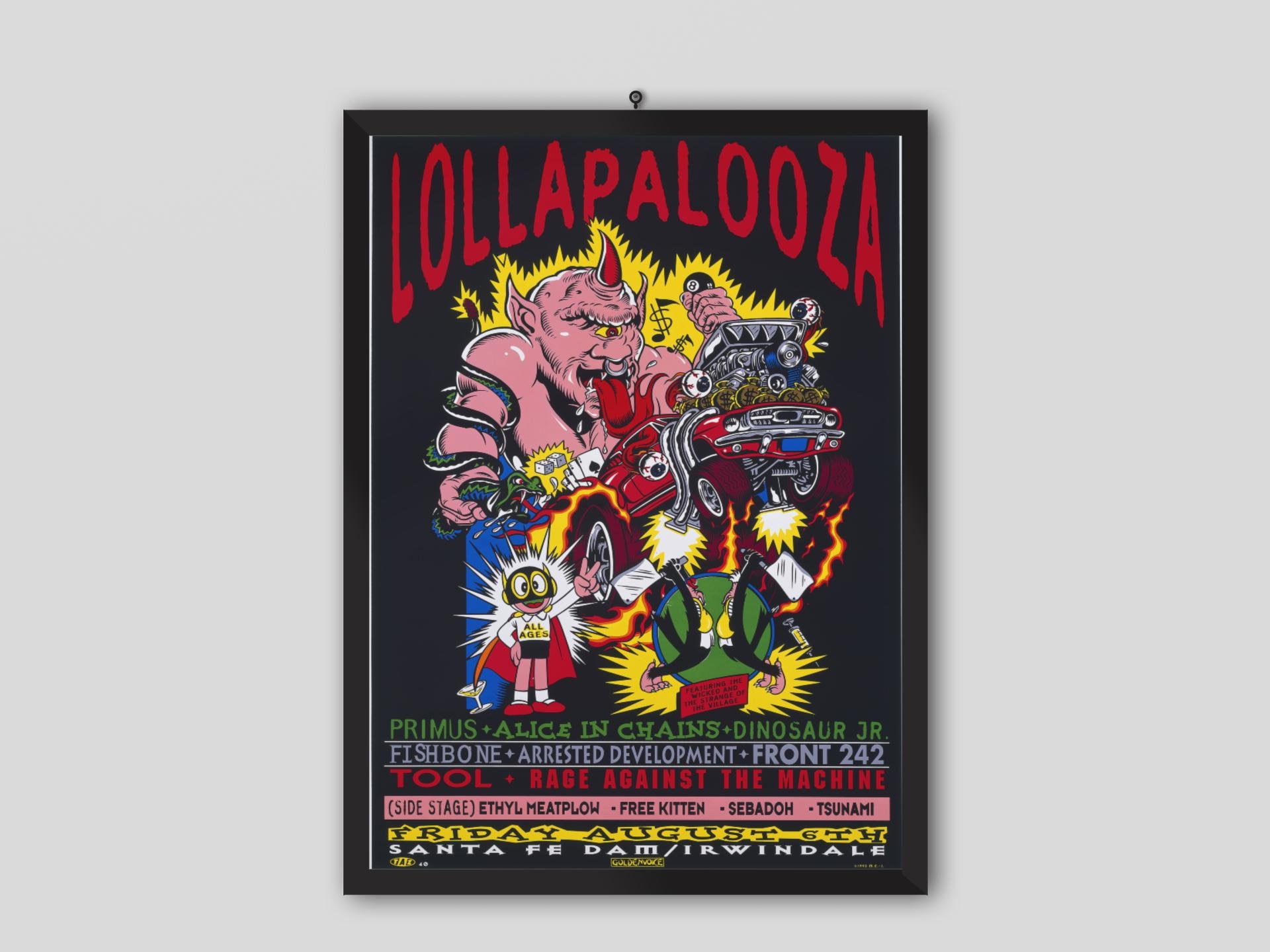 Onimhouse Poster Lollapalooza 1993 Irwindale Silkscreen Concert Poster ...