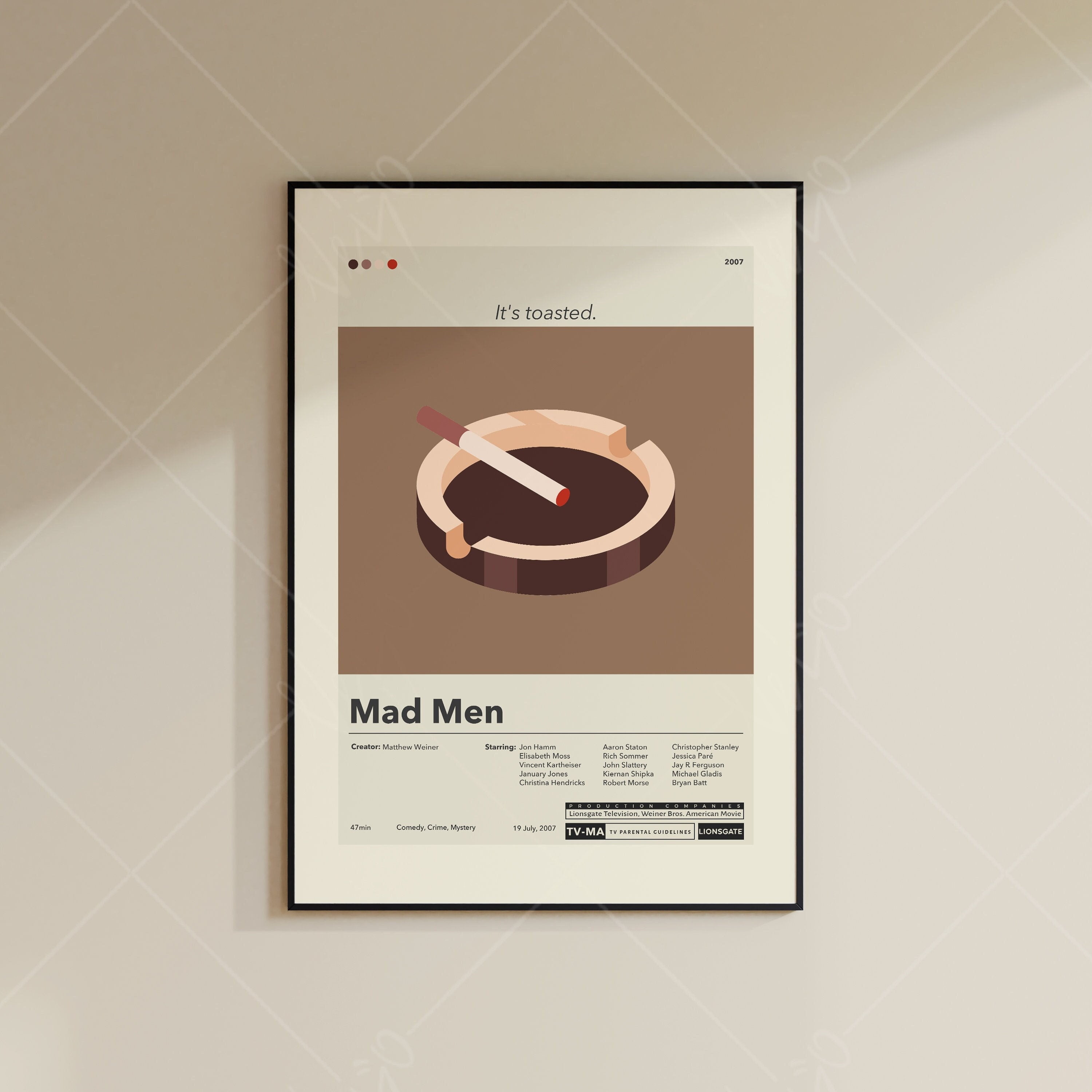 Onimhouse Poster Mad Men Poster | Matthew Weiner | Minimalist Movie ...