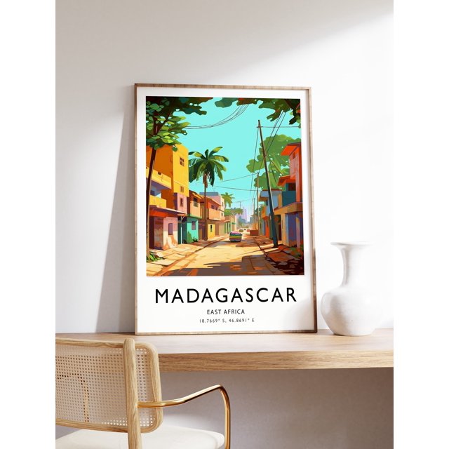Onimhouse Poster Madagascar Travel Print, Africa Travel Poster, East ...