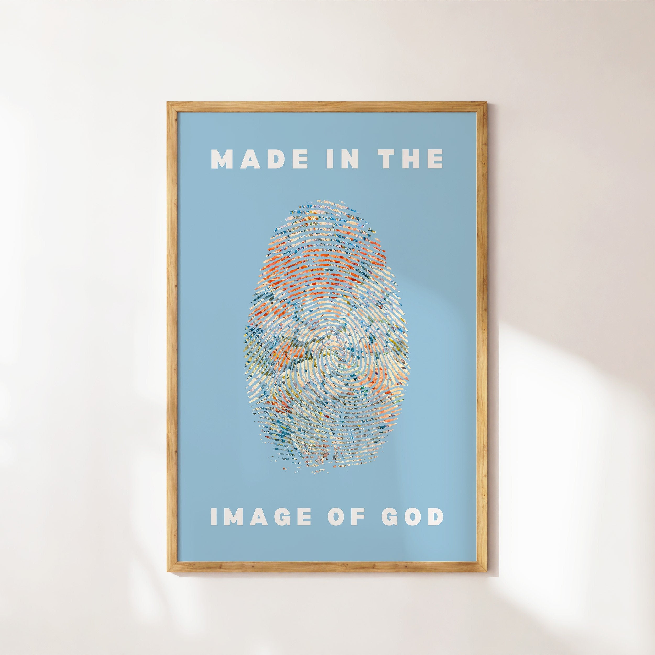 Onimhouse Poster Made In The Image of God, Genesis 1:27, Wall Art ...