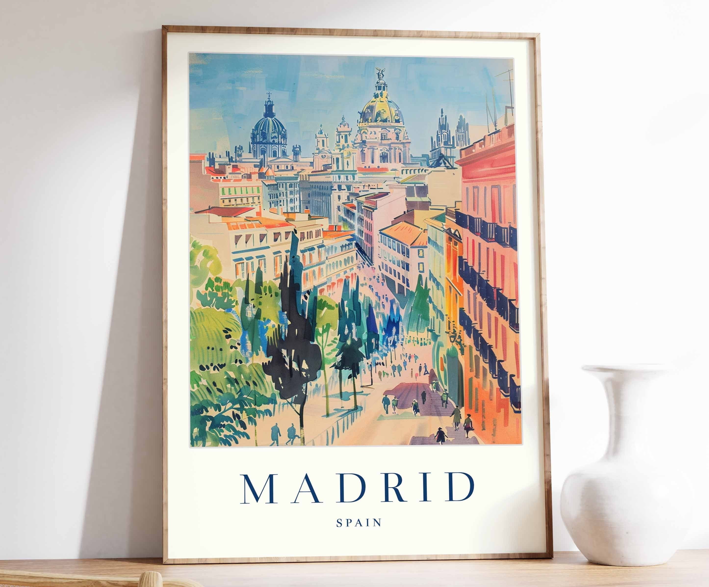 Onimhouse Poster Madrid Poster, Madrid Travel Print, Spain Wall Art ...