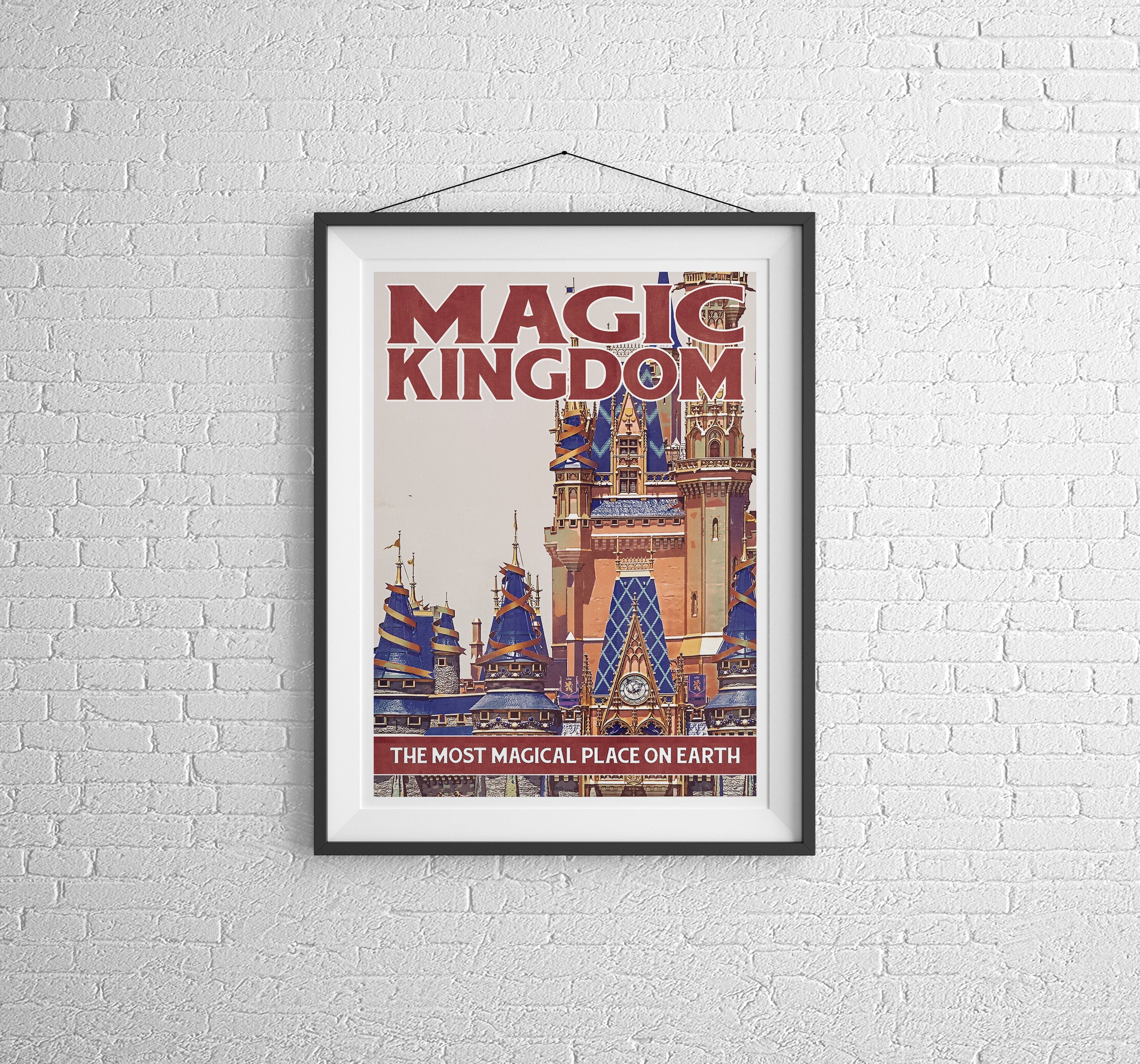 Onimhouse Poster Magic Kingdom Retro Disney Poster, Disney Prints ...
