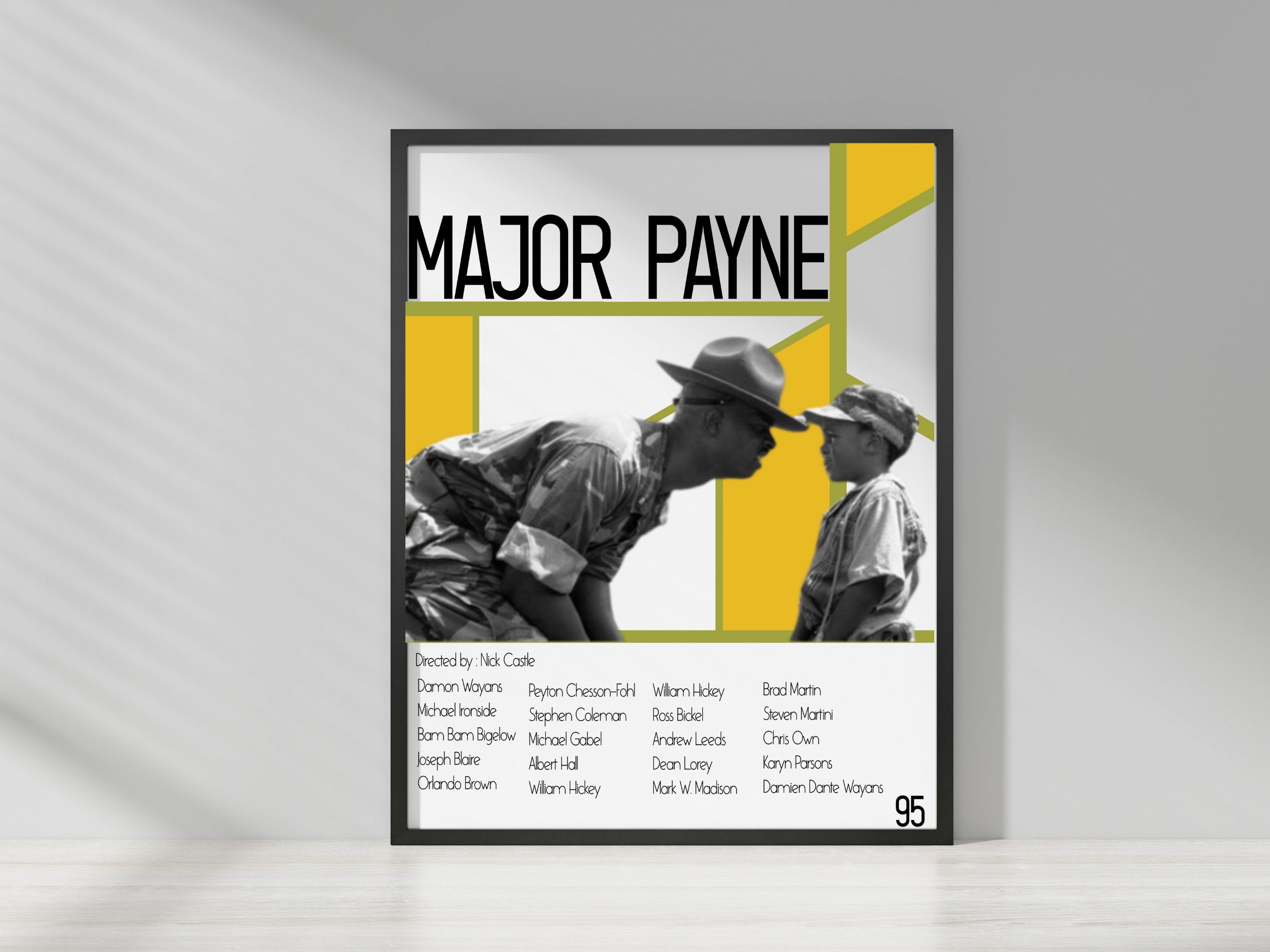 Onimhouse Poster Major Payne-Minimalist Art Print-Vintage Inspired ...