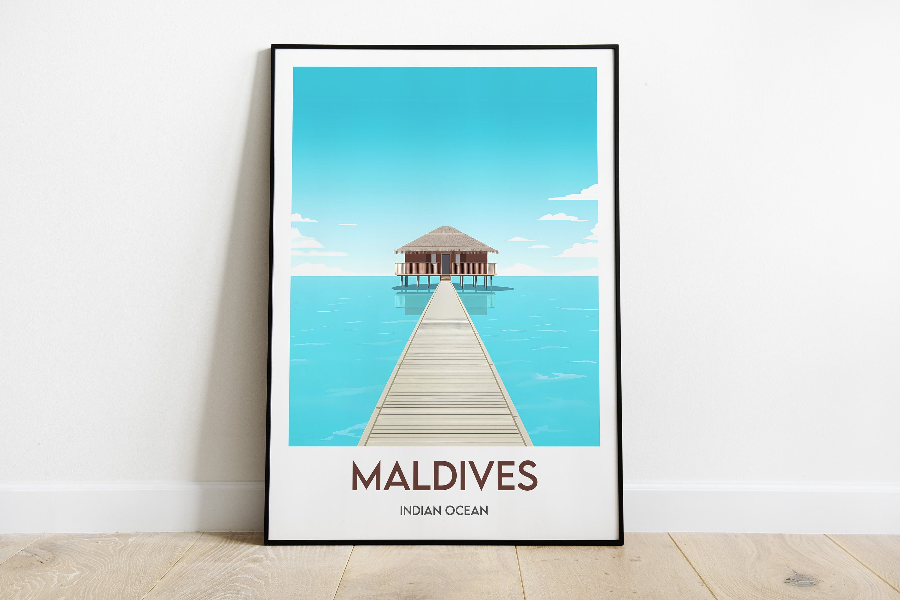 Onimhouse Poster Maldives | Poster | Minimalist Illustration Artwork ...