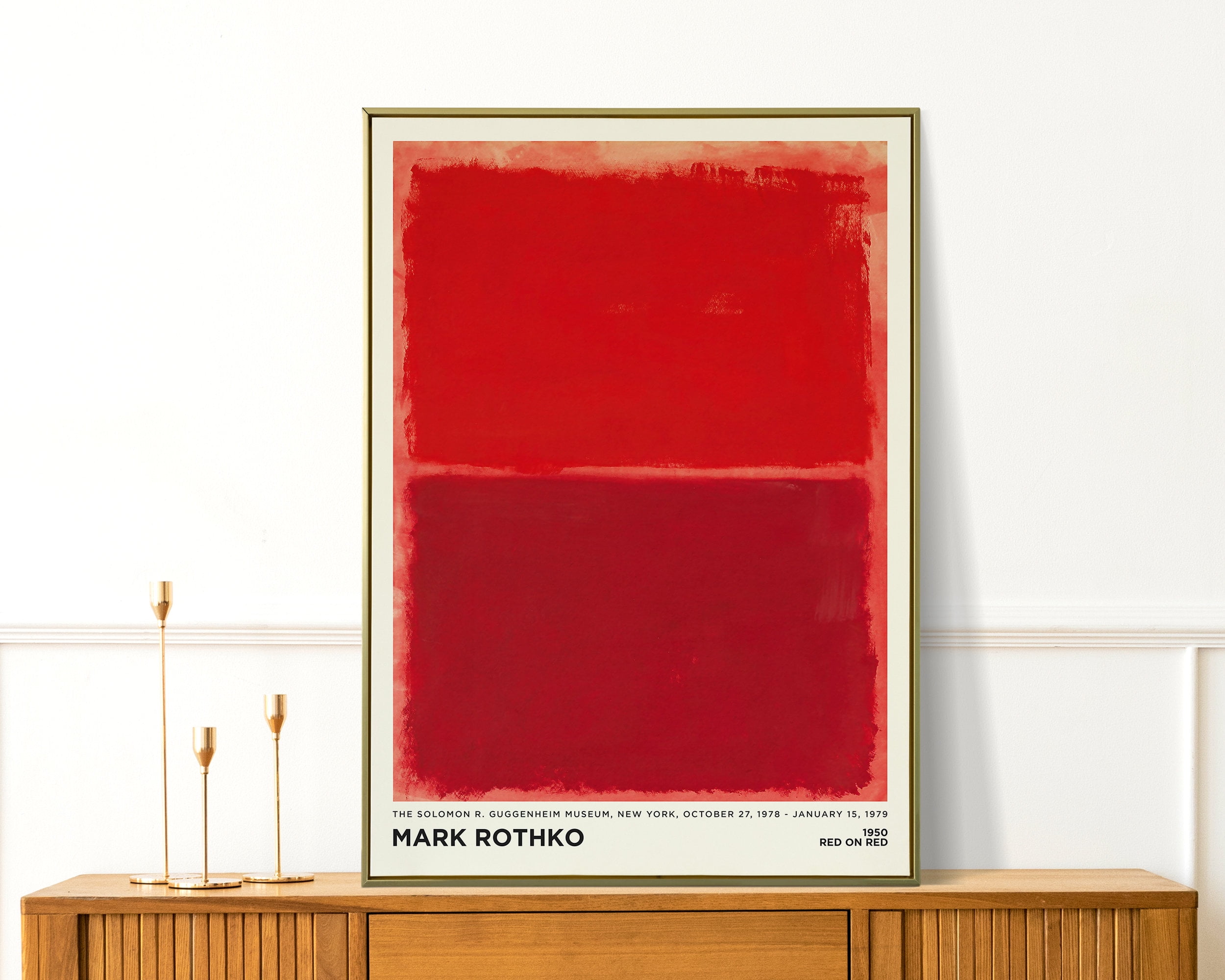 Onimhouse Poster Mark Rothko Print, Red on Red Abstract Wall Art, Large ...