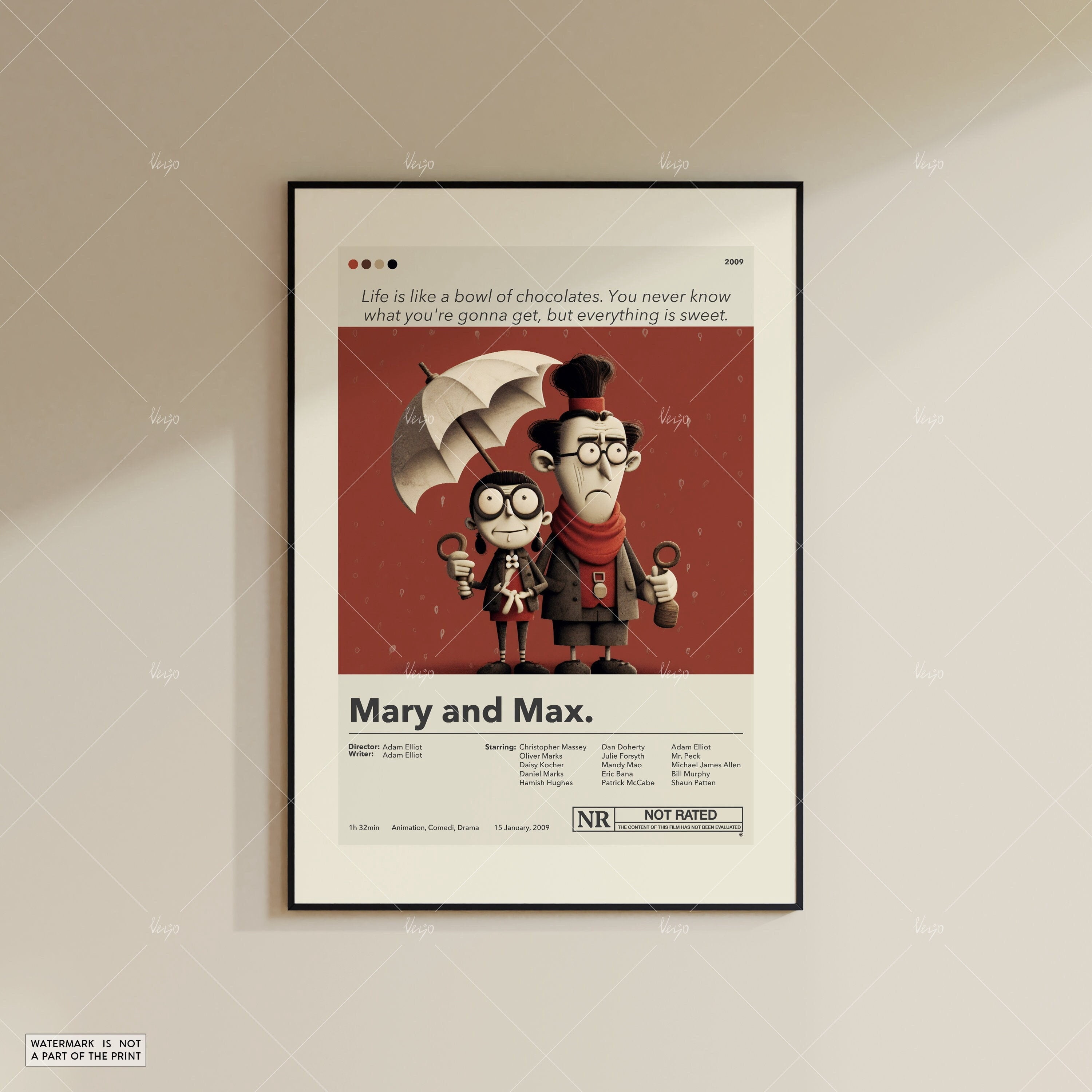 Onimhouse Poster Mary And Max Poster | Adam Elliot | Minimalist Movie ...