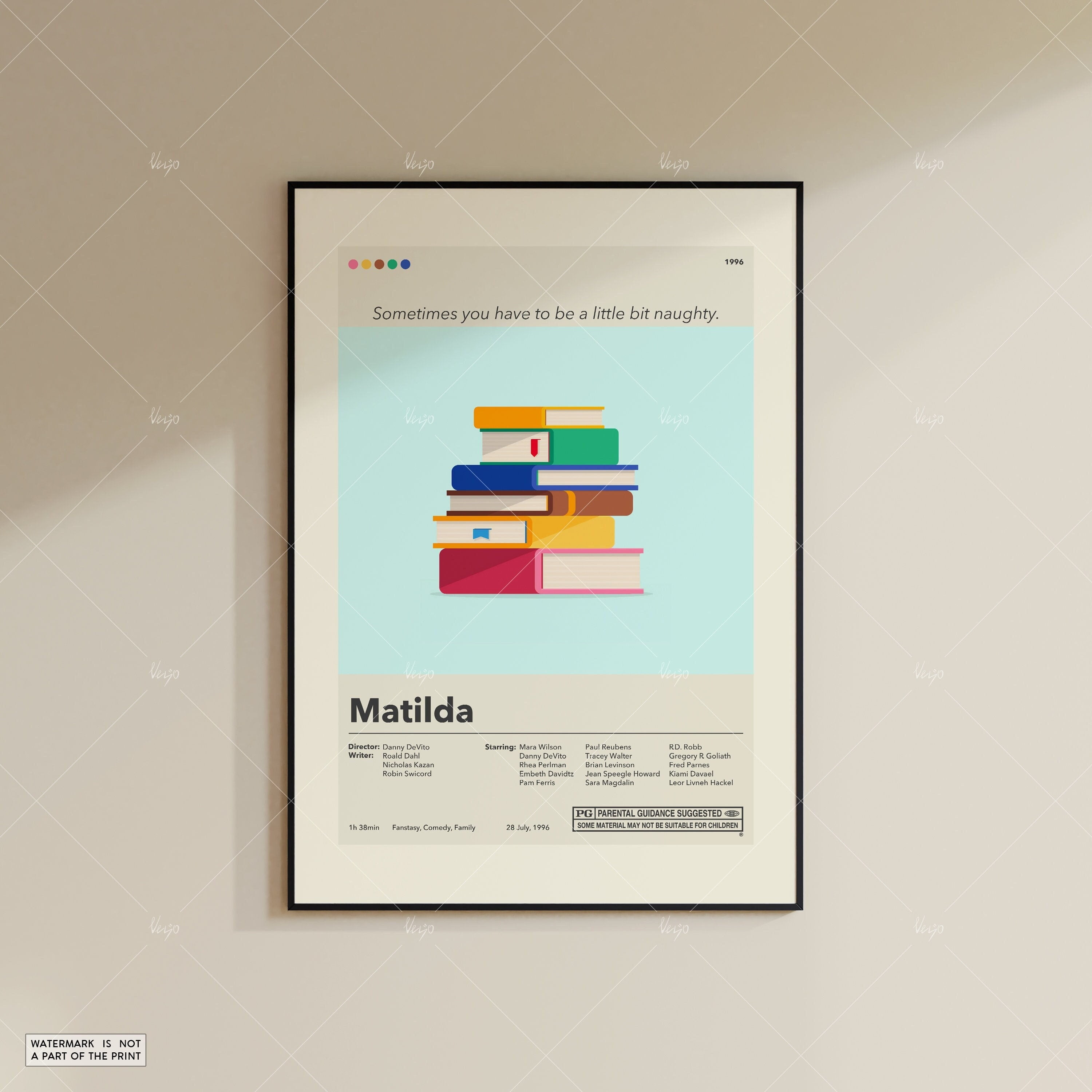 Onimhouse Poster Matilda Poster | Danny DeVito | Minimalist Movie ...