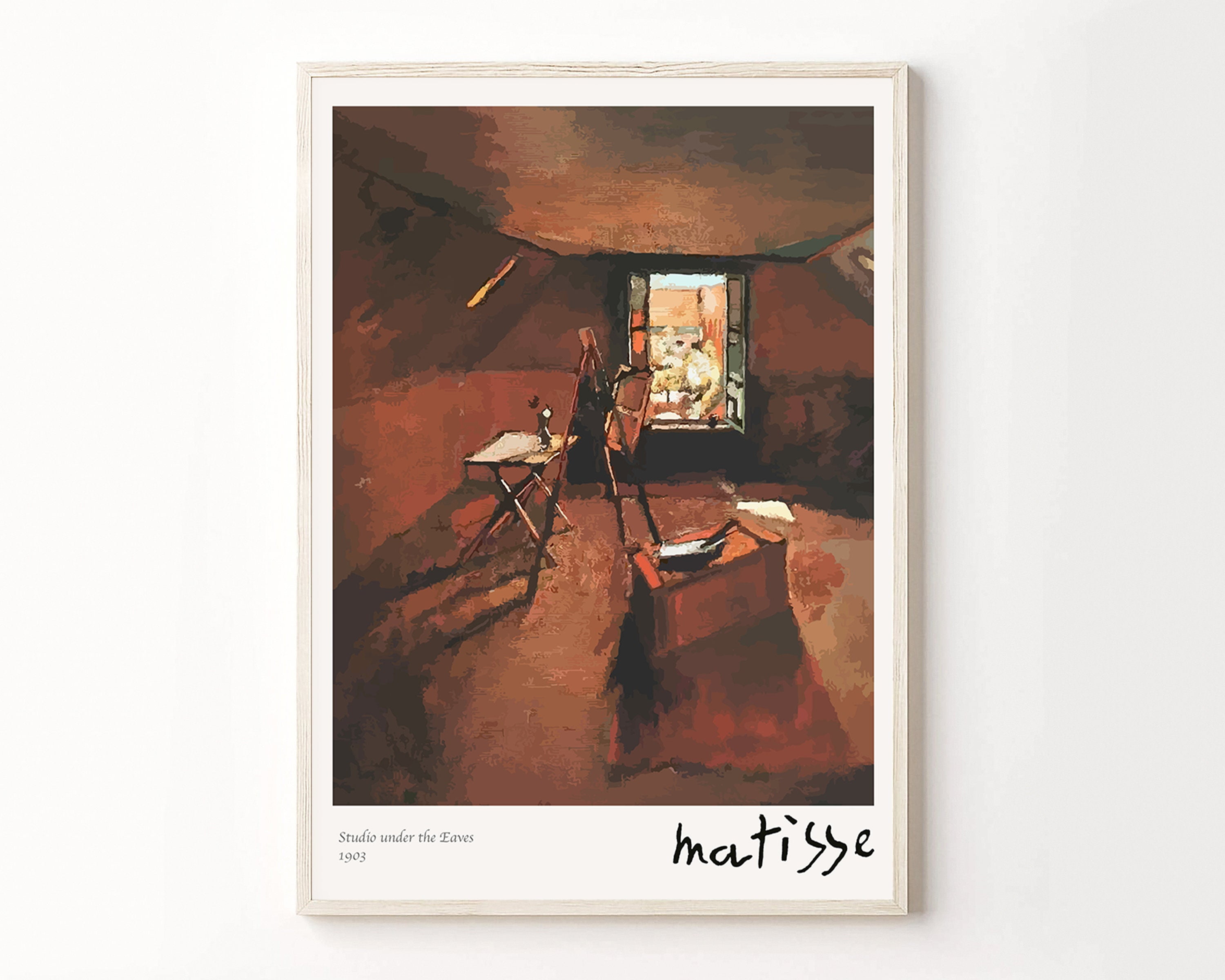 Onimhouse Poster Matisse Exhibition Poster, Studio under the Eaves, Henri Matisse Print ...