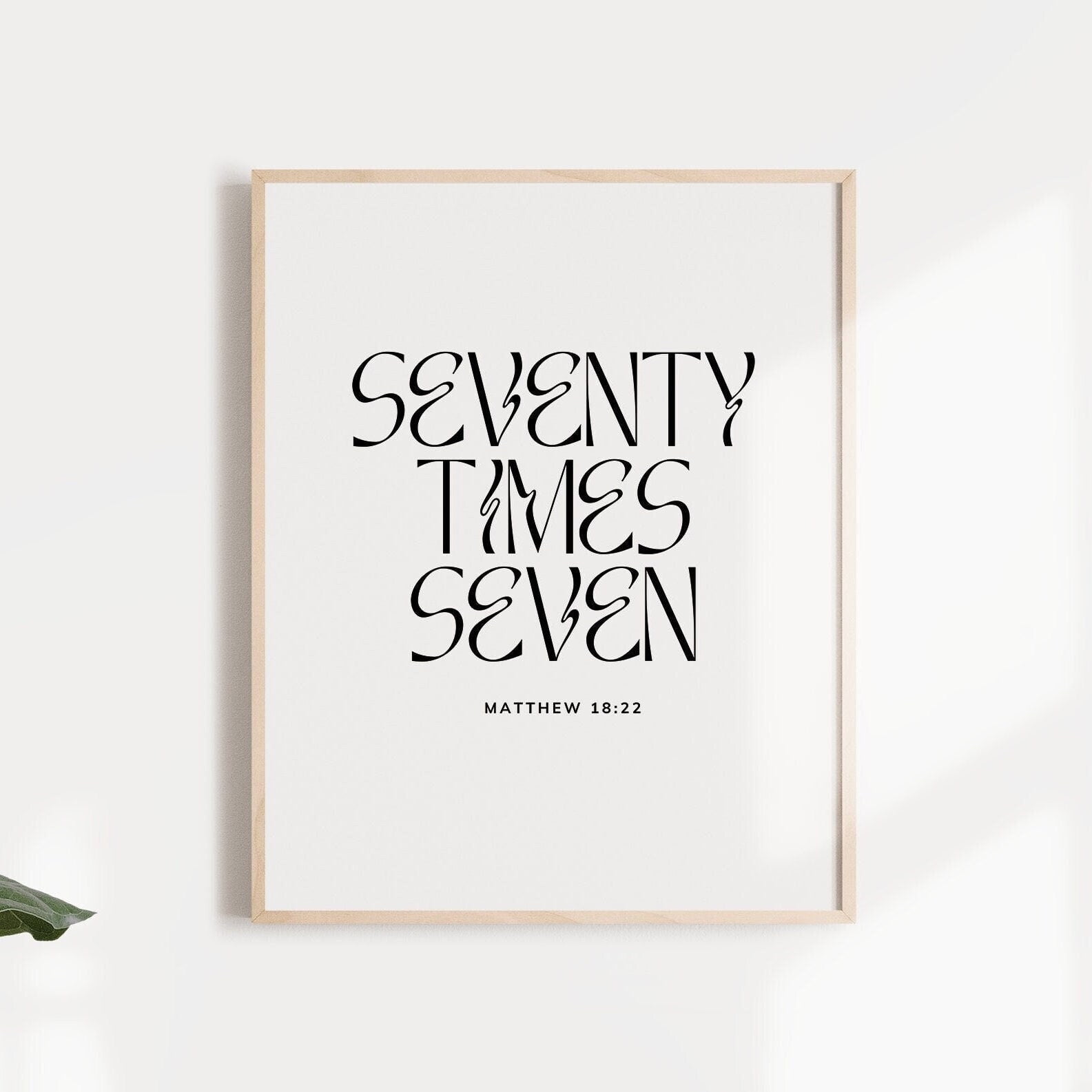 Onimhouse Poster Matthew 18:22. Seventy Times Seven. Forgiveness ...