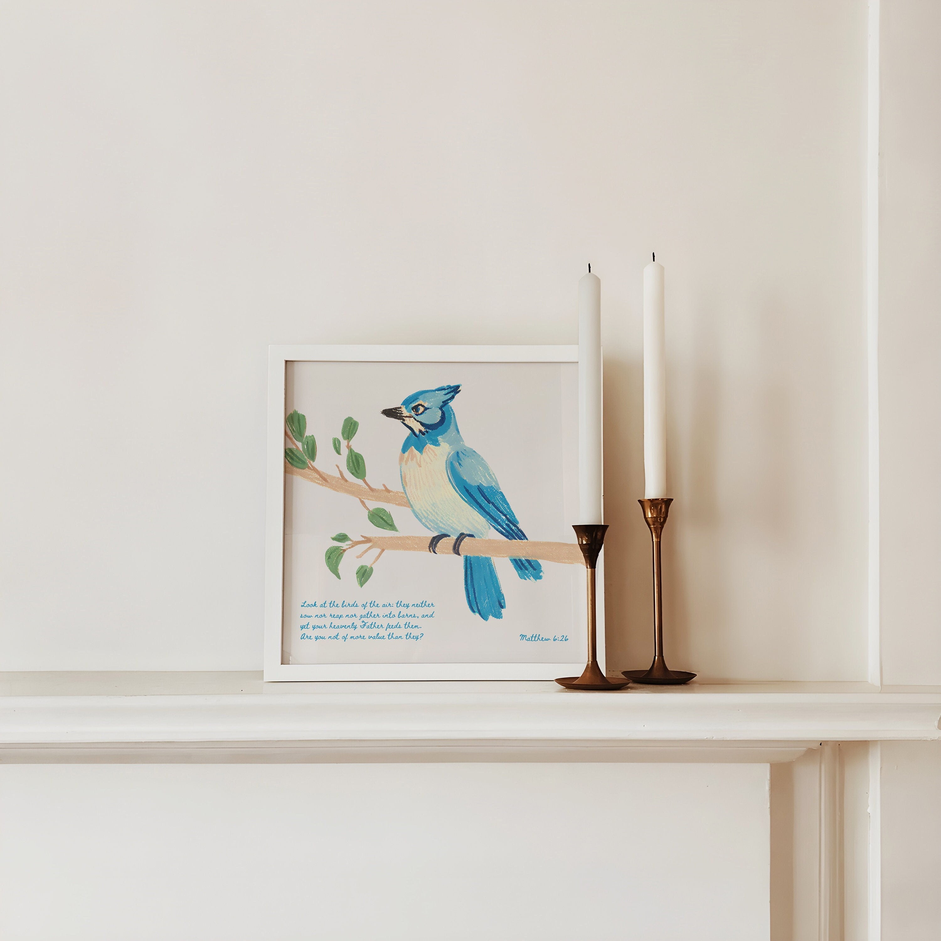 Onimhouse Poster Matthew 6 Look At the Birds Colorful Poster Christian ...