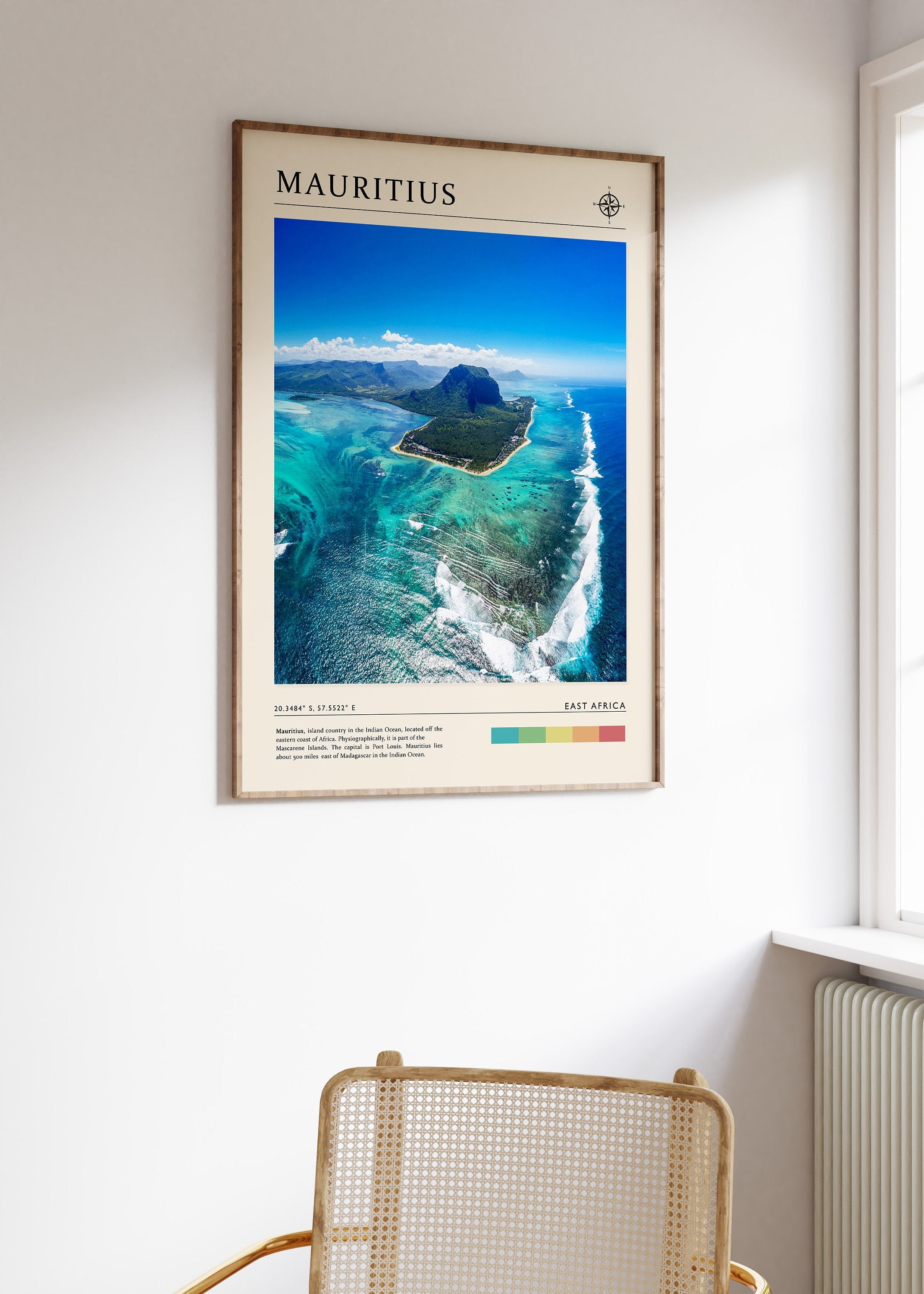 Onimhouse Poster Mauritius Travel Print, Mauritius Africa Travel Poster ...