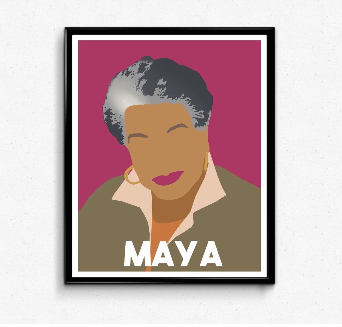 Onimhouse Poster Maya Angelou Portrait- Feminist Icons, Feminist Art ...