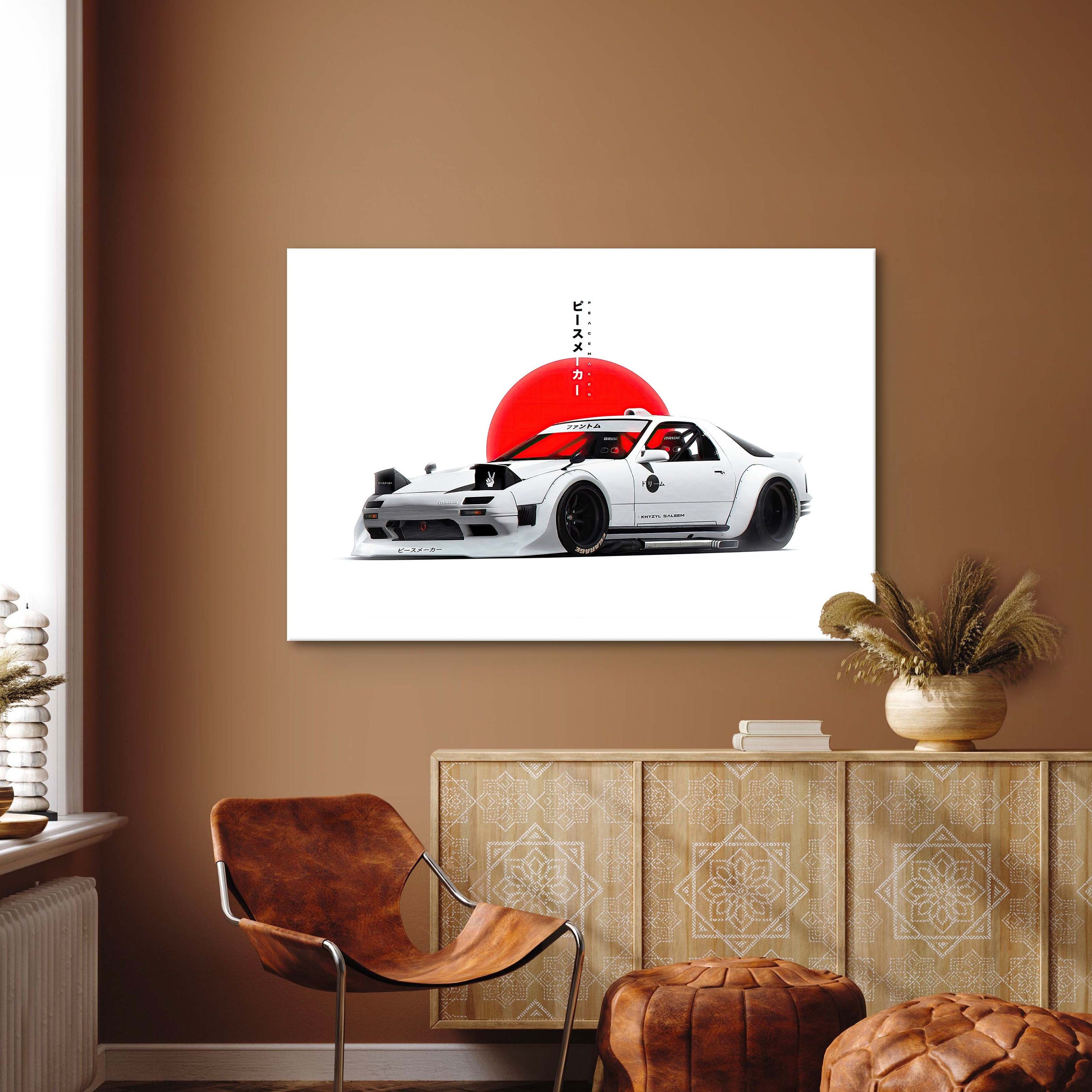 Onimhouse Poster Mazda Rx-7 Poster, Rx-7 Car Print, Retro Car Wall ...