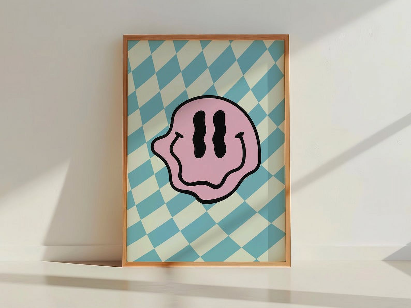 Onimhouse Poster Melted Smiley Print, Drippy Smiley Poster, Smiley Face ...