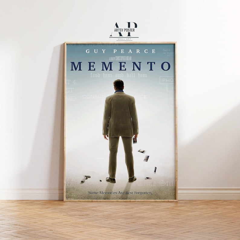 Onimhouse Poster Memento Movie Poster, Christopher Nolan Wall Art, Minimalist Film Art Print ...