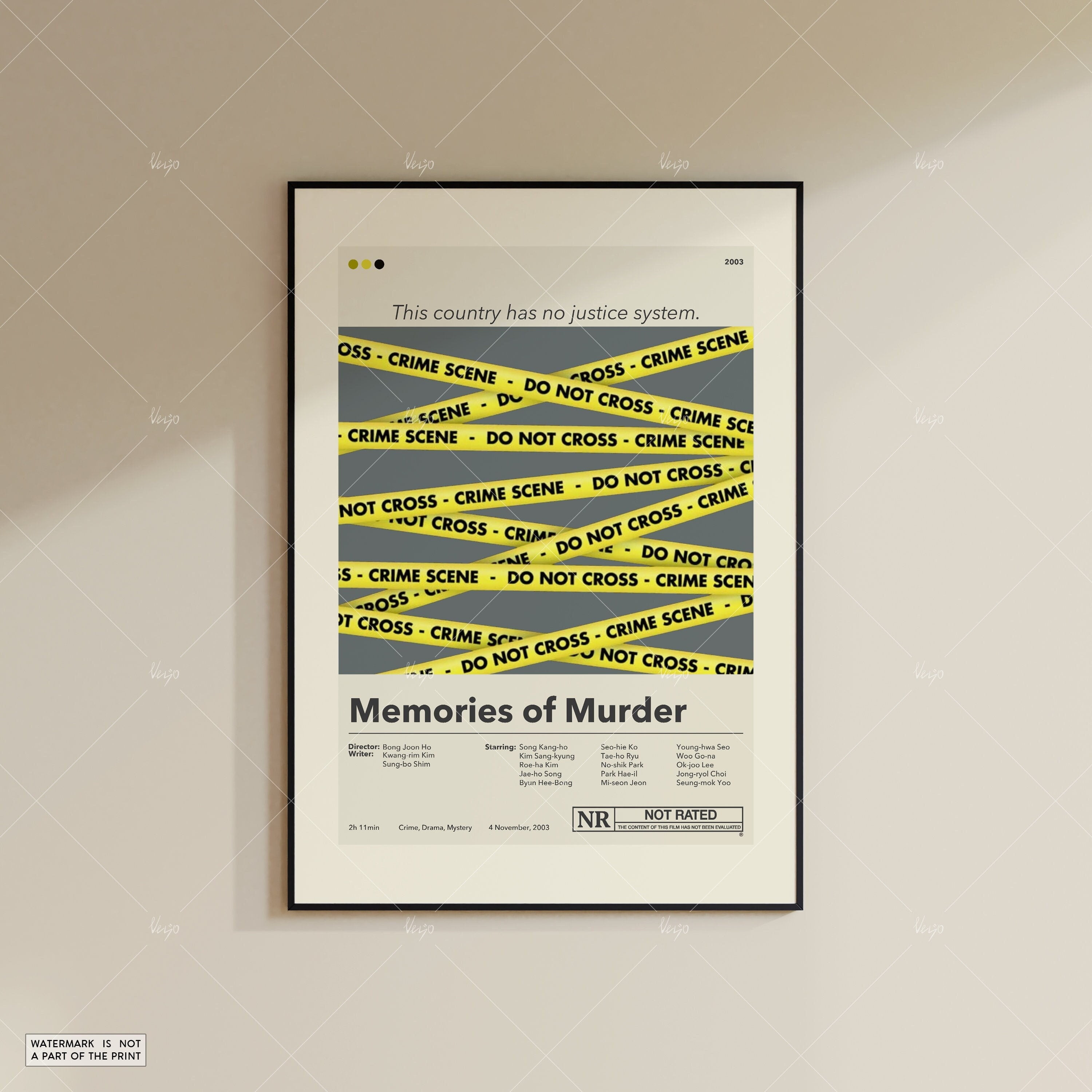 Onimhouse Poster Memories Of Murder Poster | Bong Joon Ho | Minimalist ...