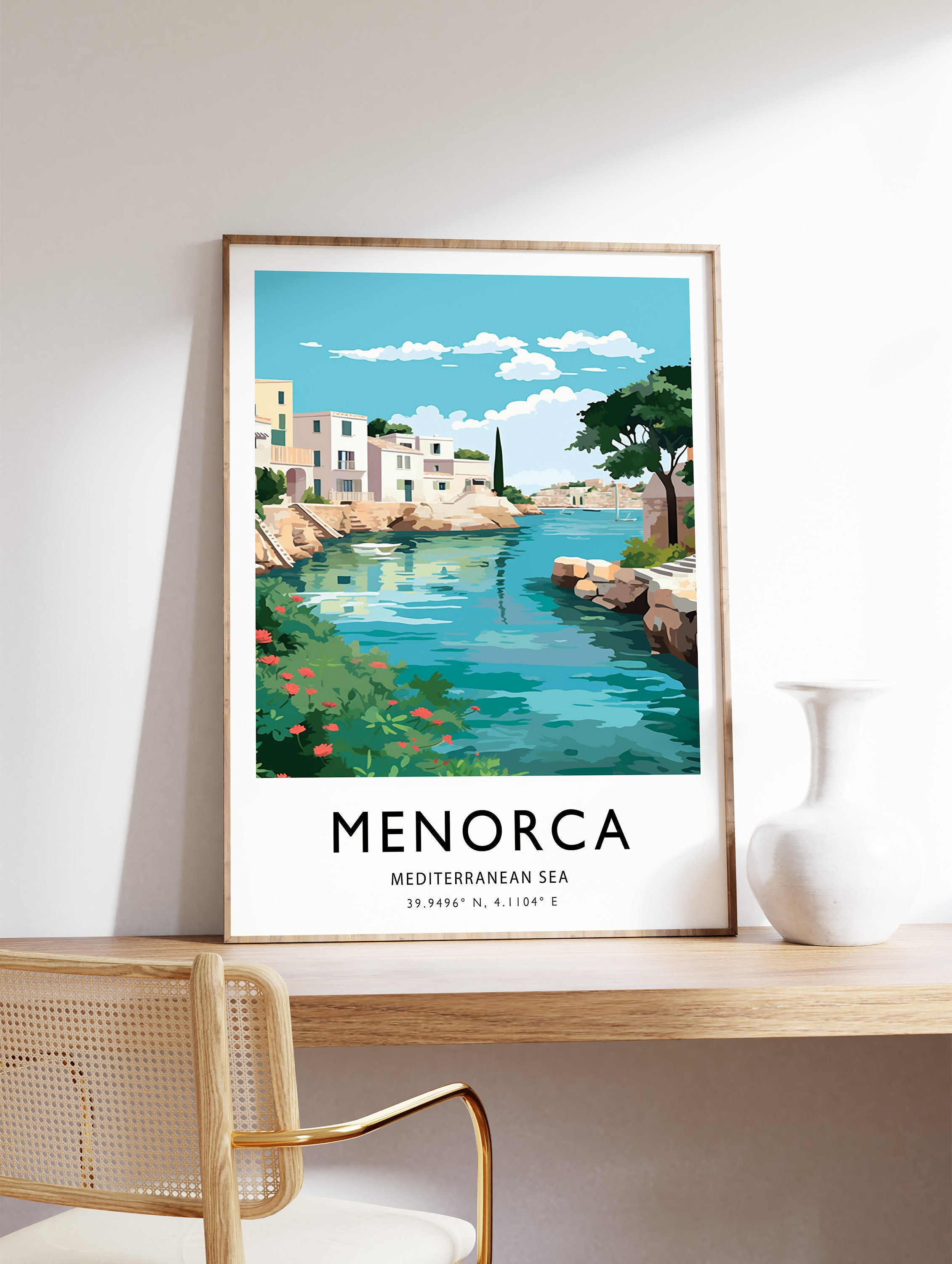 Onimhouse Poster Menorca Travel Print, Spain Travel Poster, Spanish ...