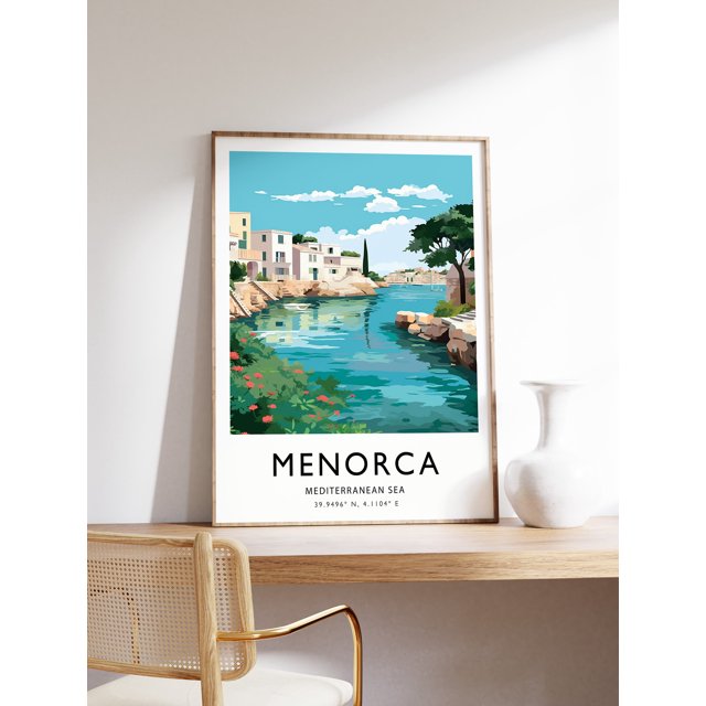 Onimhouse Poster Menorca Travel Print, Spain Travel Poster, Spanish ...