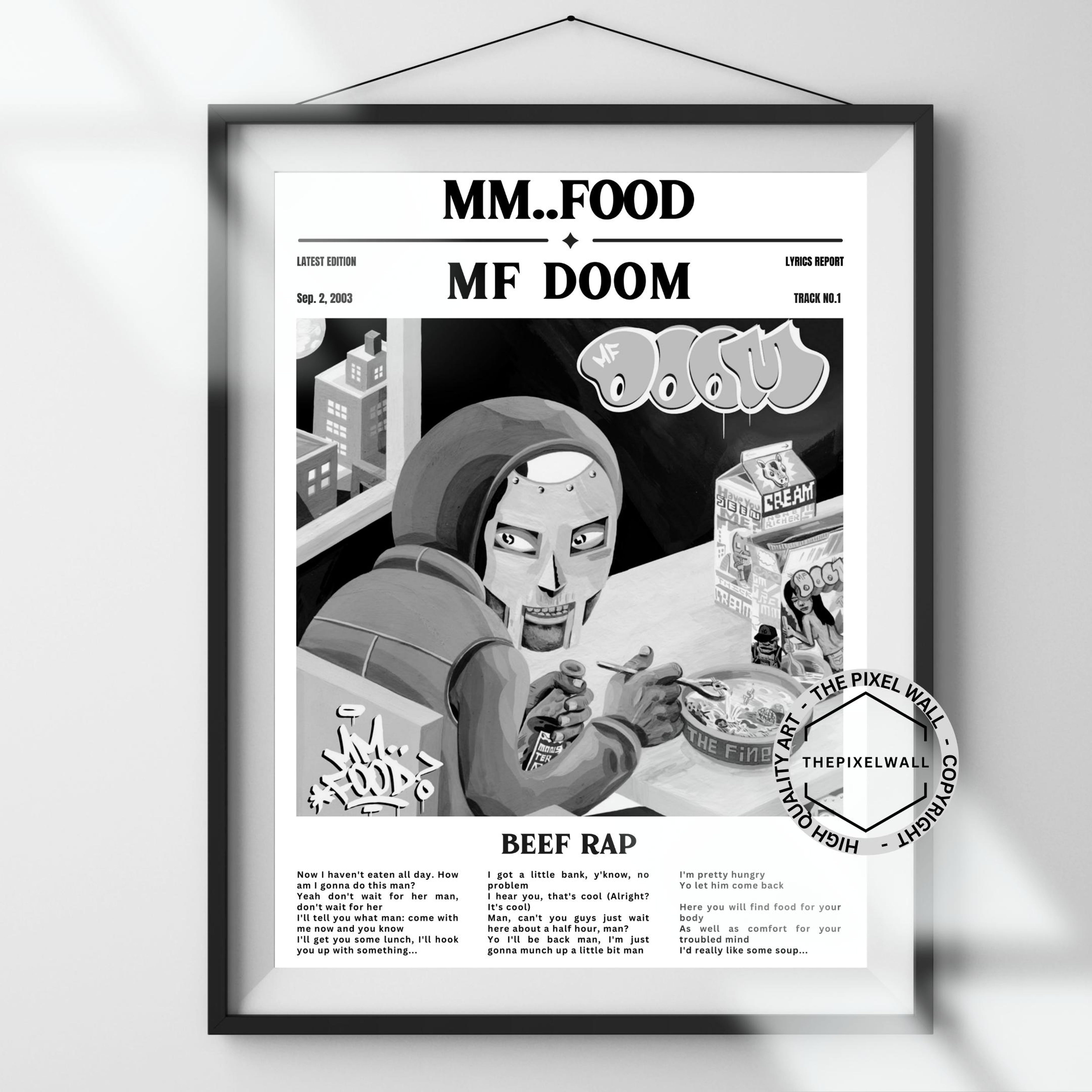 Onimhouse Poster Mf Doom Album Poster, Mf Doom , Mf Doom Mm Food Poster ...