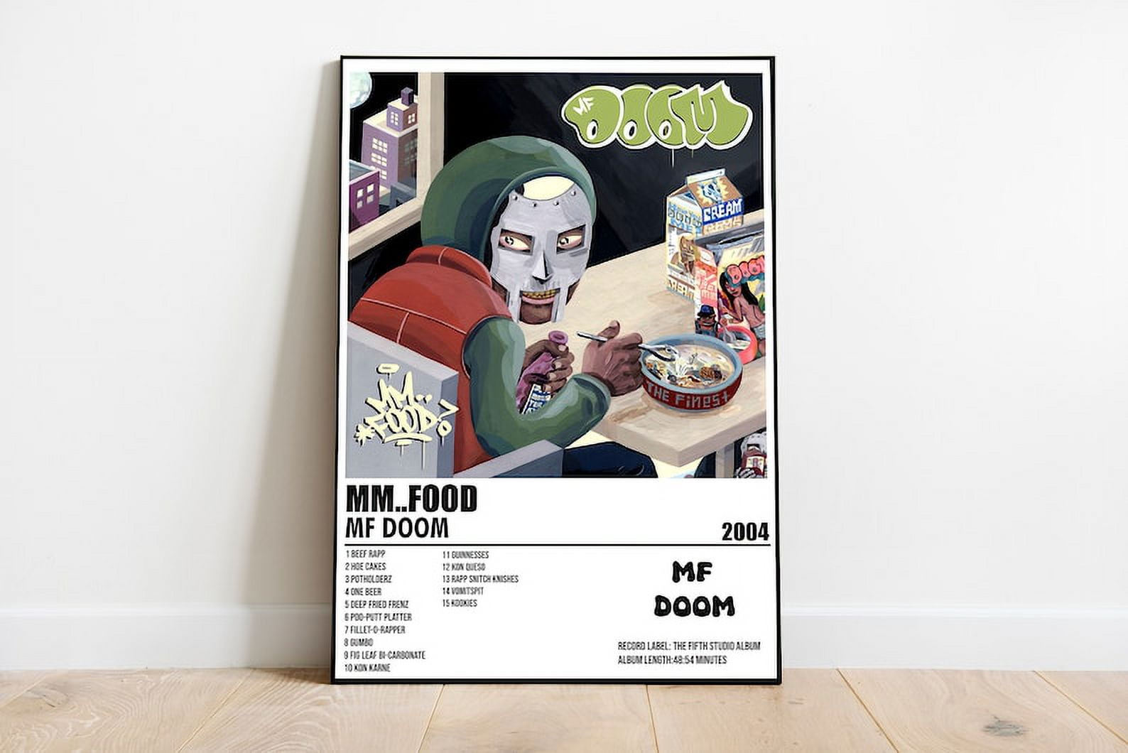 Onimhouse Poster Mf Doom Mm Food Album Cover Print Poster Album ...