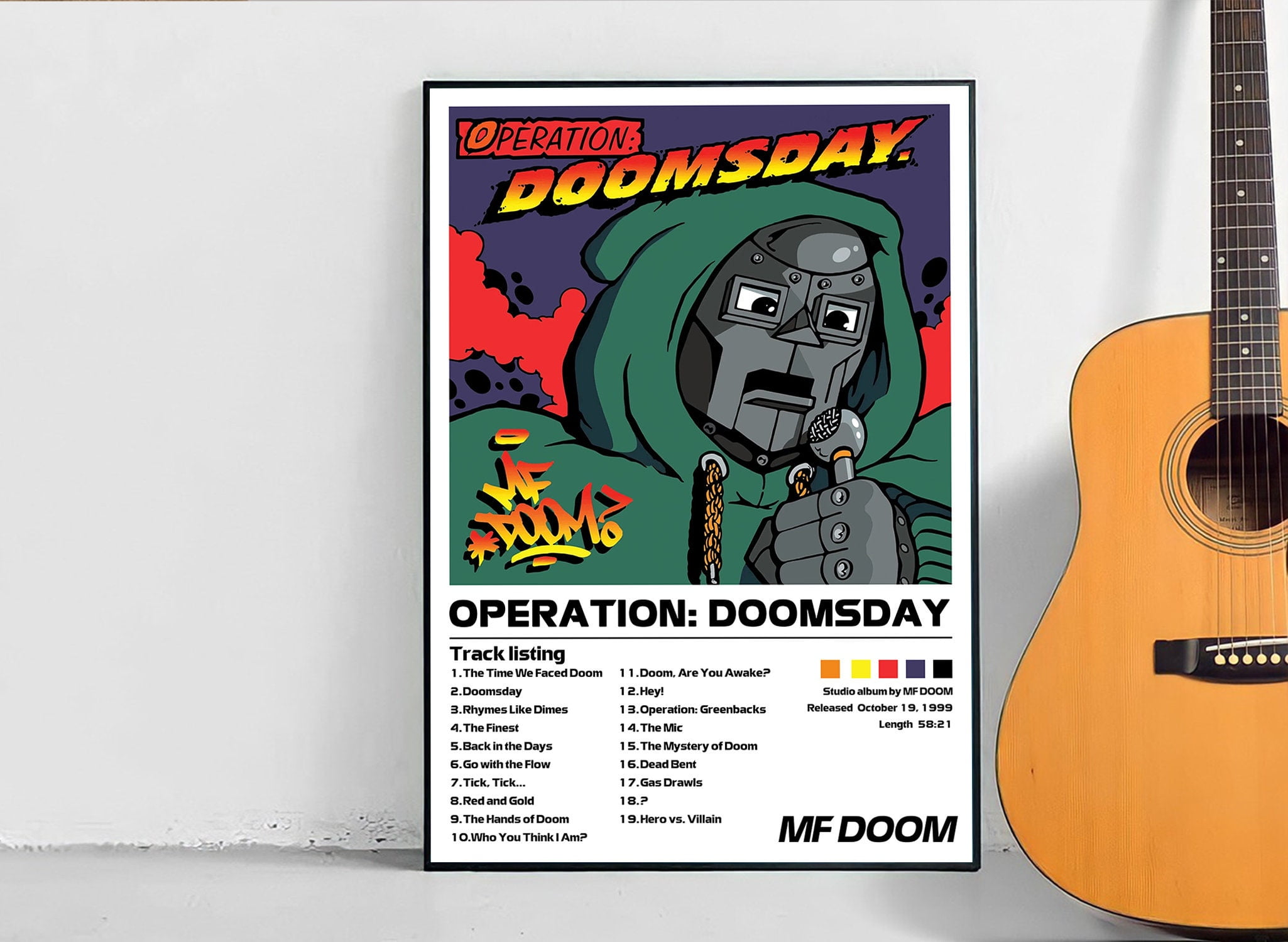 Onimhouse Poster Mf Doom - Operation Doomsday | Minimalist Album Cover Poster , Music Print ...