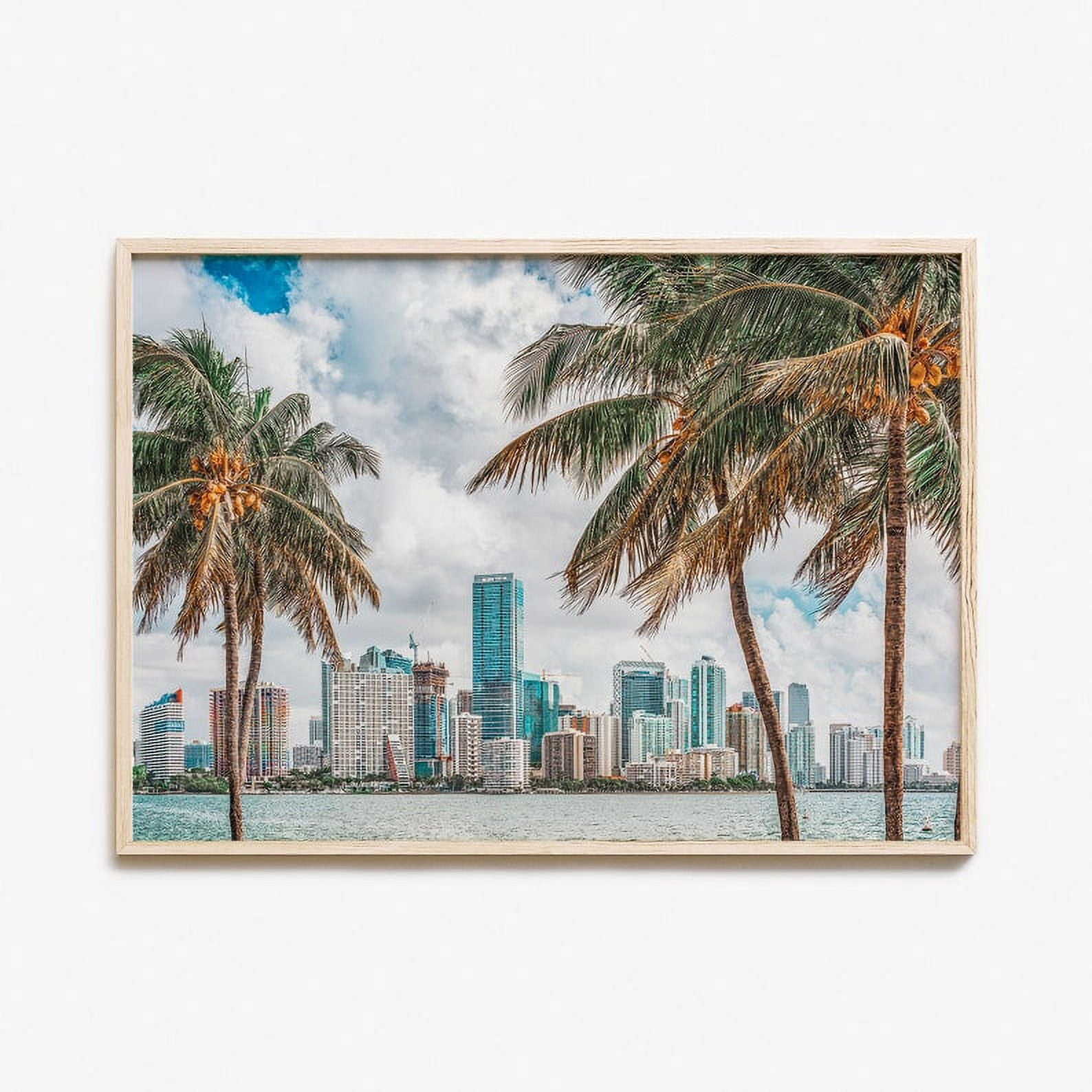 Onimhouse Poster Miami Colorful Poster Print Horizontal, Miami Photo ...