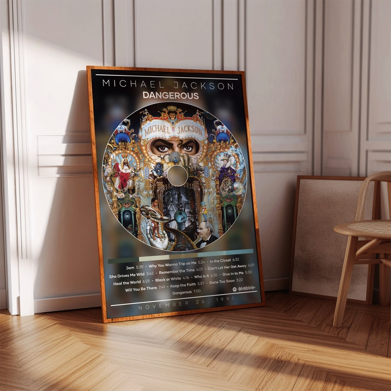 Onimhouse Poster Michael Jackson Poster | Dangerous Poster | Album ...