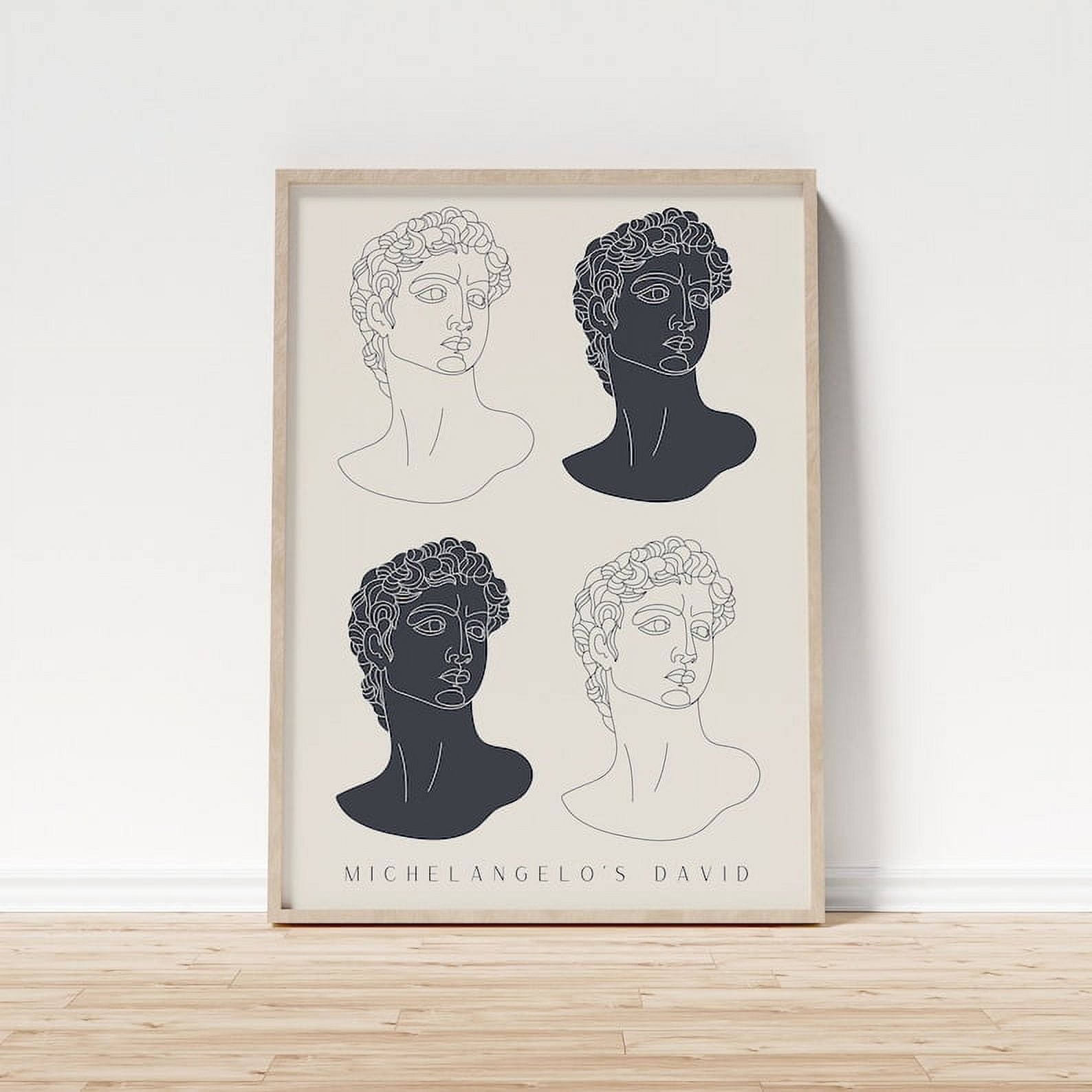 Onimhouse Poster Michelangelo David Statue Museum Print, Exhibition ...