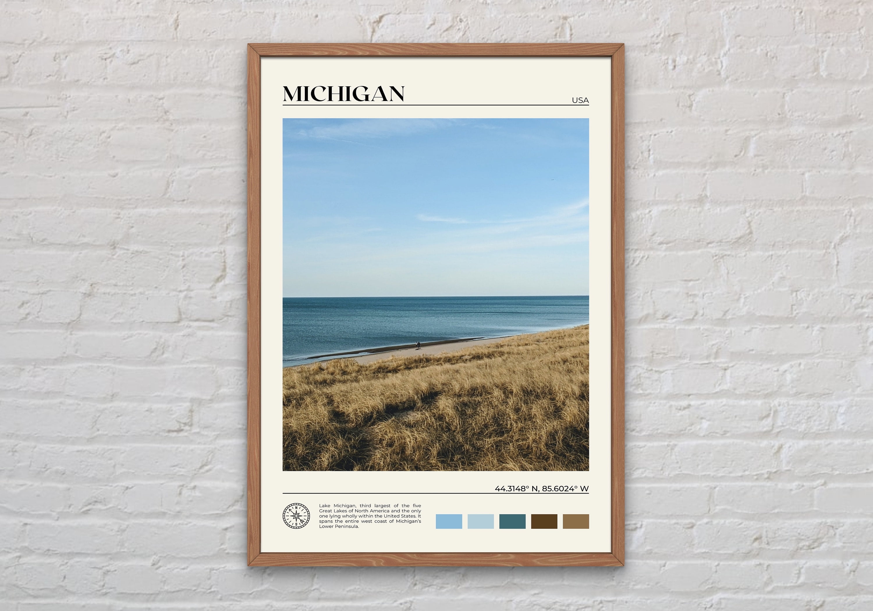 Onimhouse Poster Michigan Print, Michigan Wall Art, Michigan Poster ...
