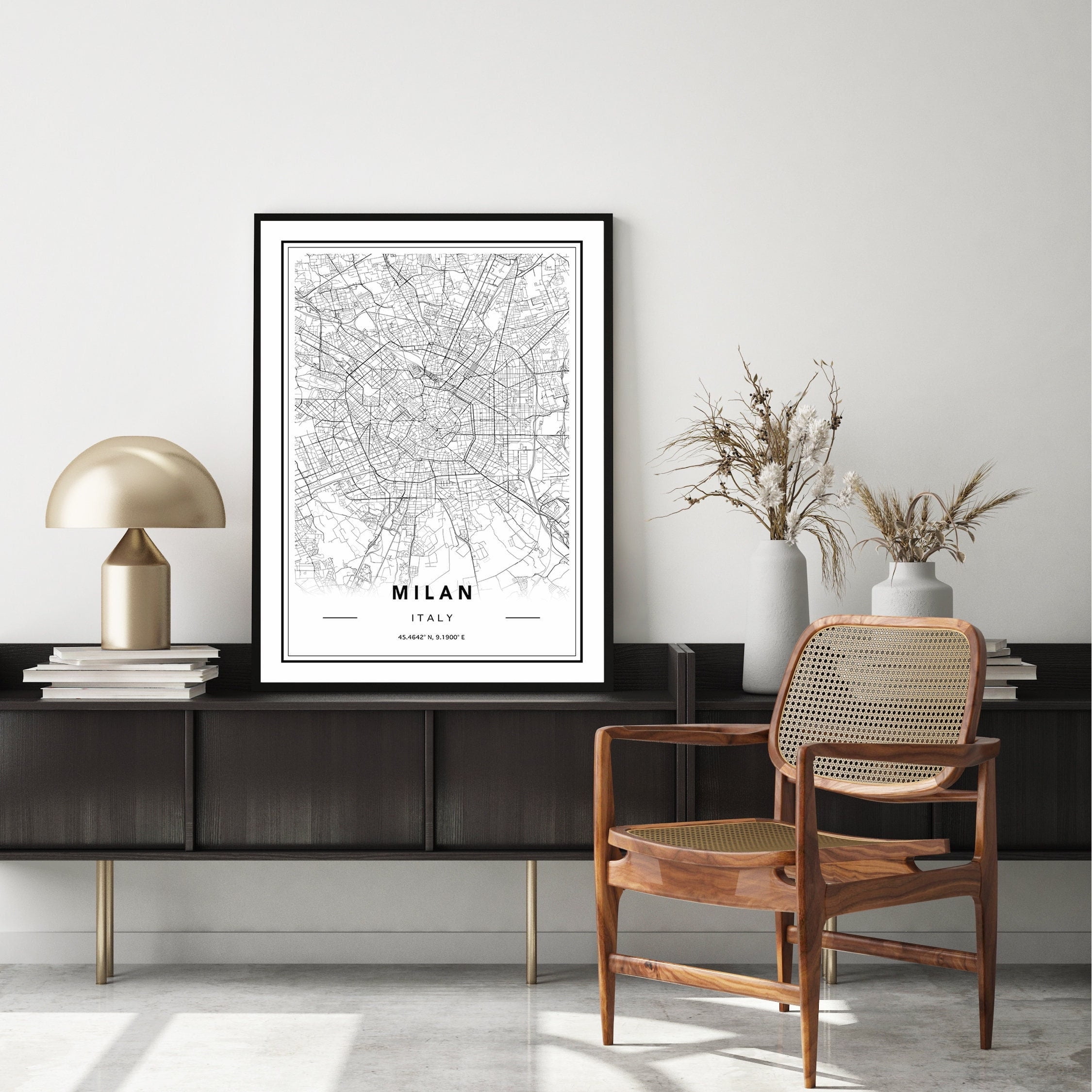 Onimhouse Poster Milan Map Print, Milan Map Poster, Map Of Milan ...