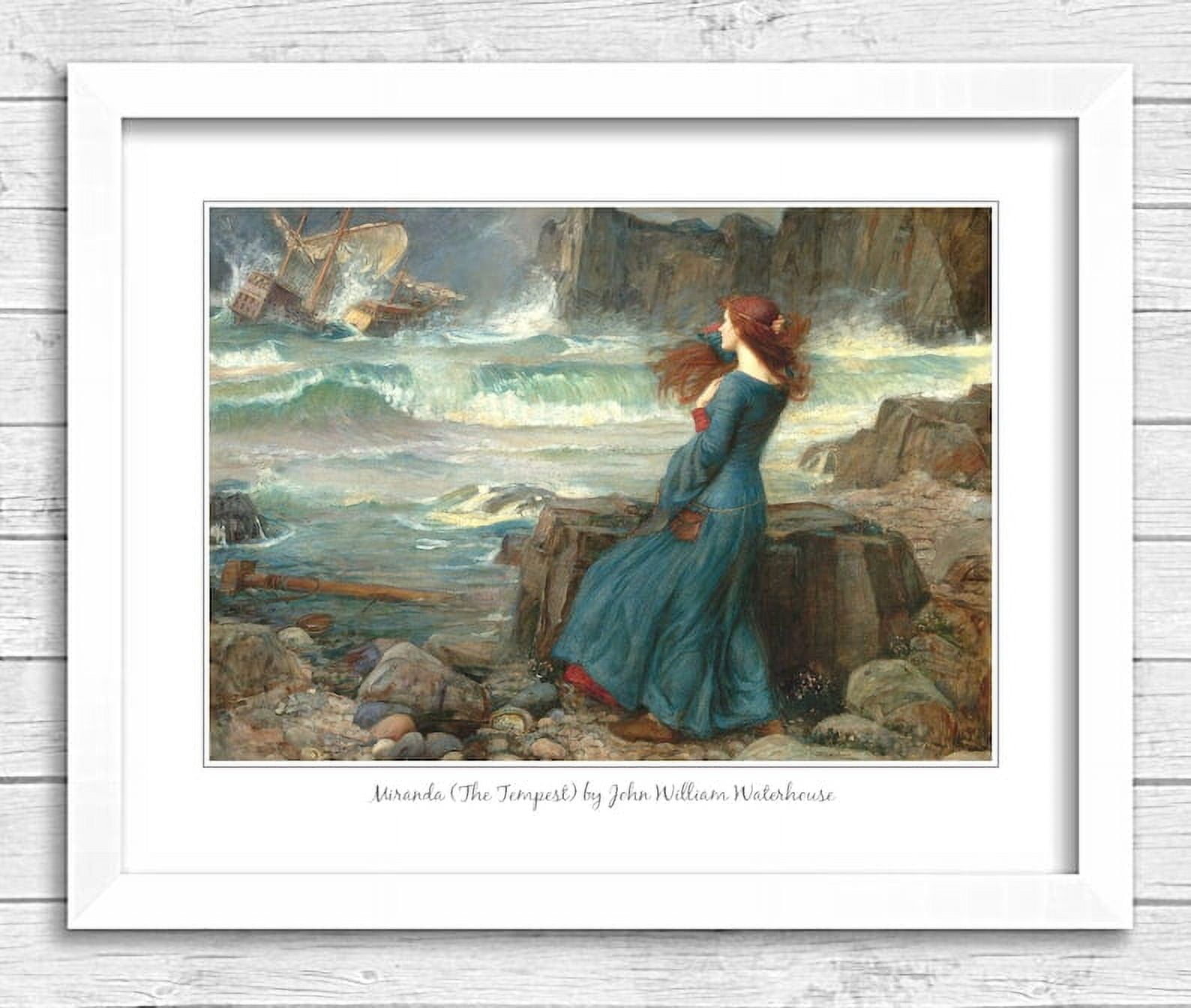 Onimhouse Poster Miranda The Tempest by John William Waterhouse. Girl ...