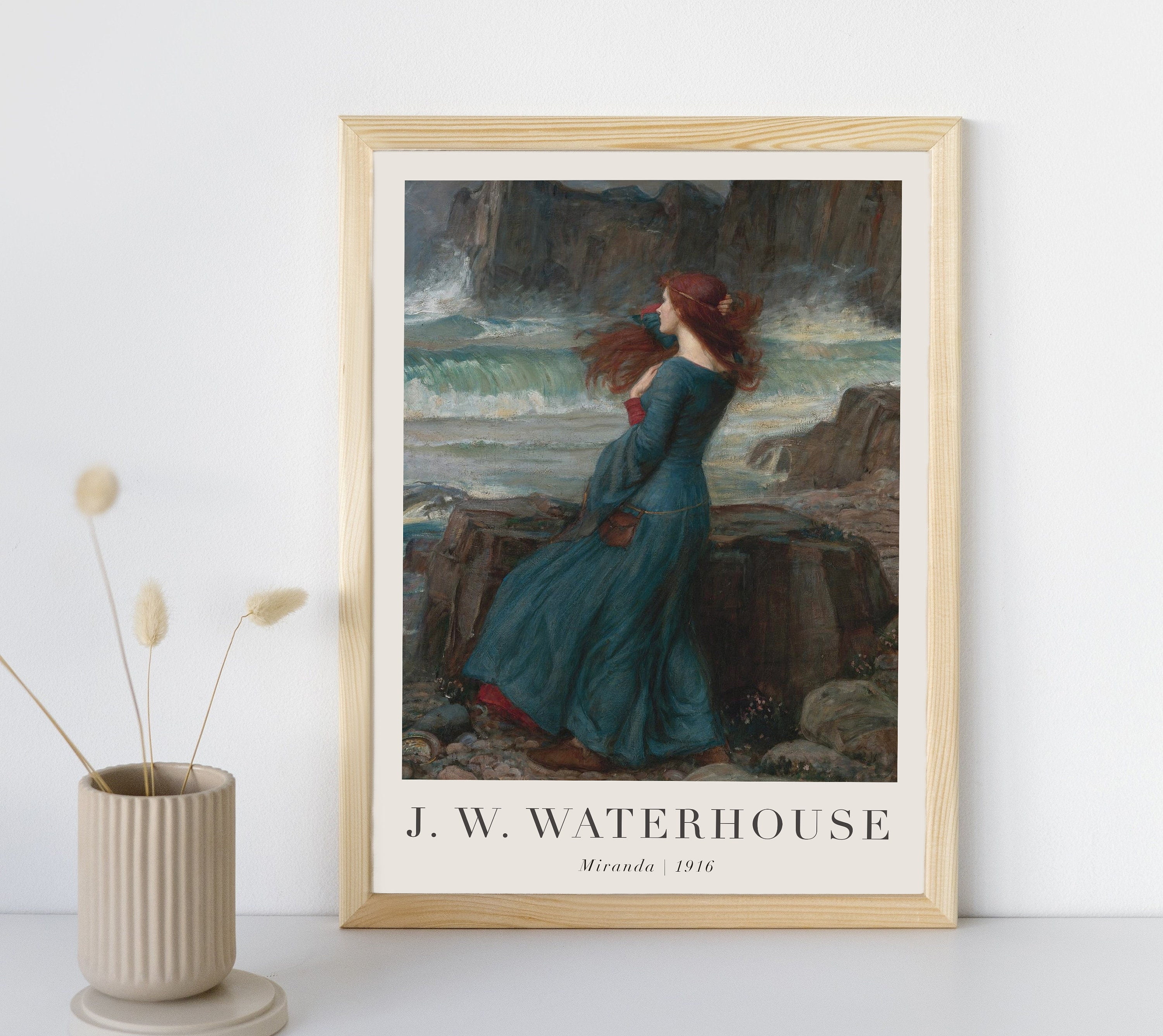 Onimhouse Poster Miranda The Tempest Painting with Text, John William ...