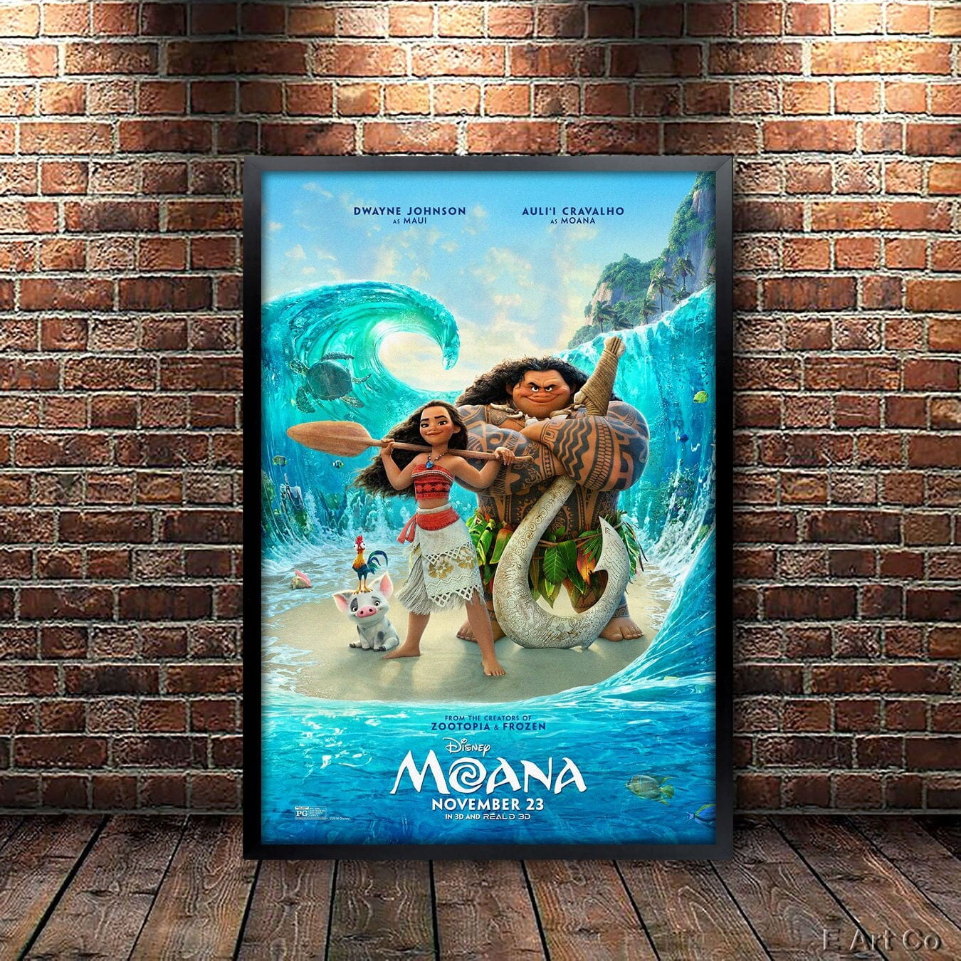 Onimhouse Poster Moana Movie Poster - UNFRAMED - Walmart.com