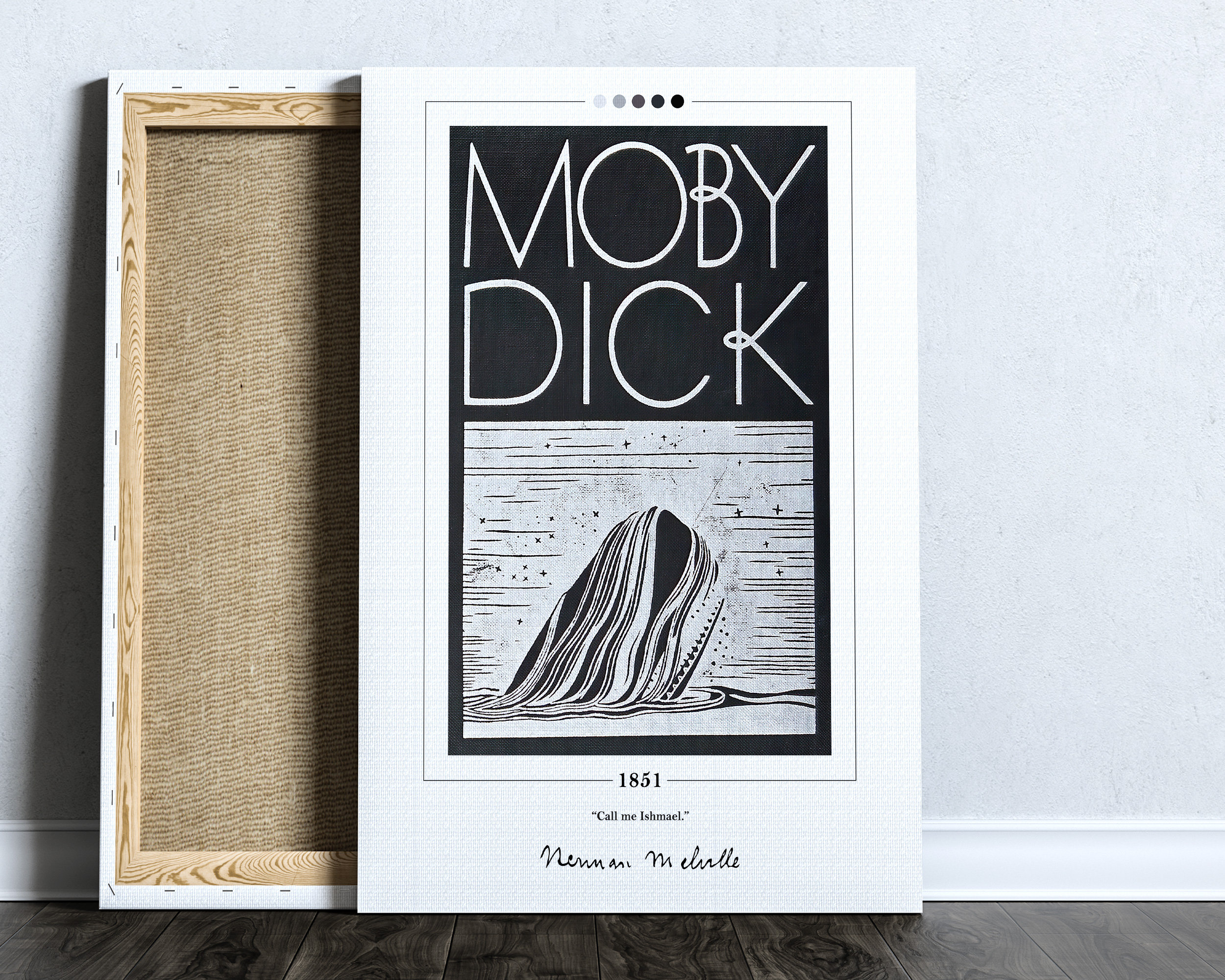 Onimhouse Poster Moby Book Cover Poster | Herman Melville, Moby Poster ...