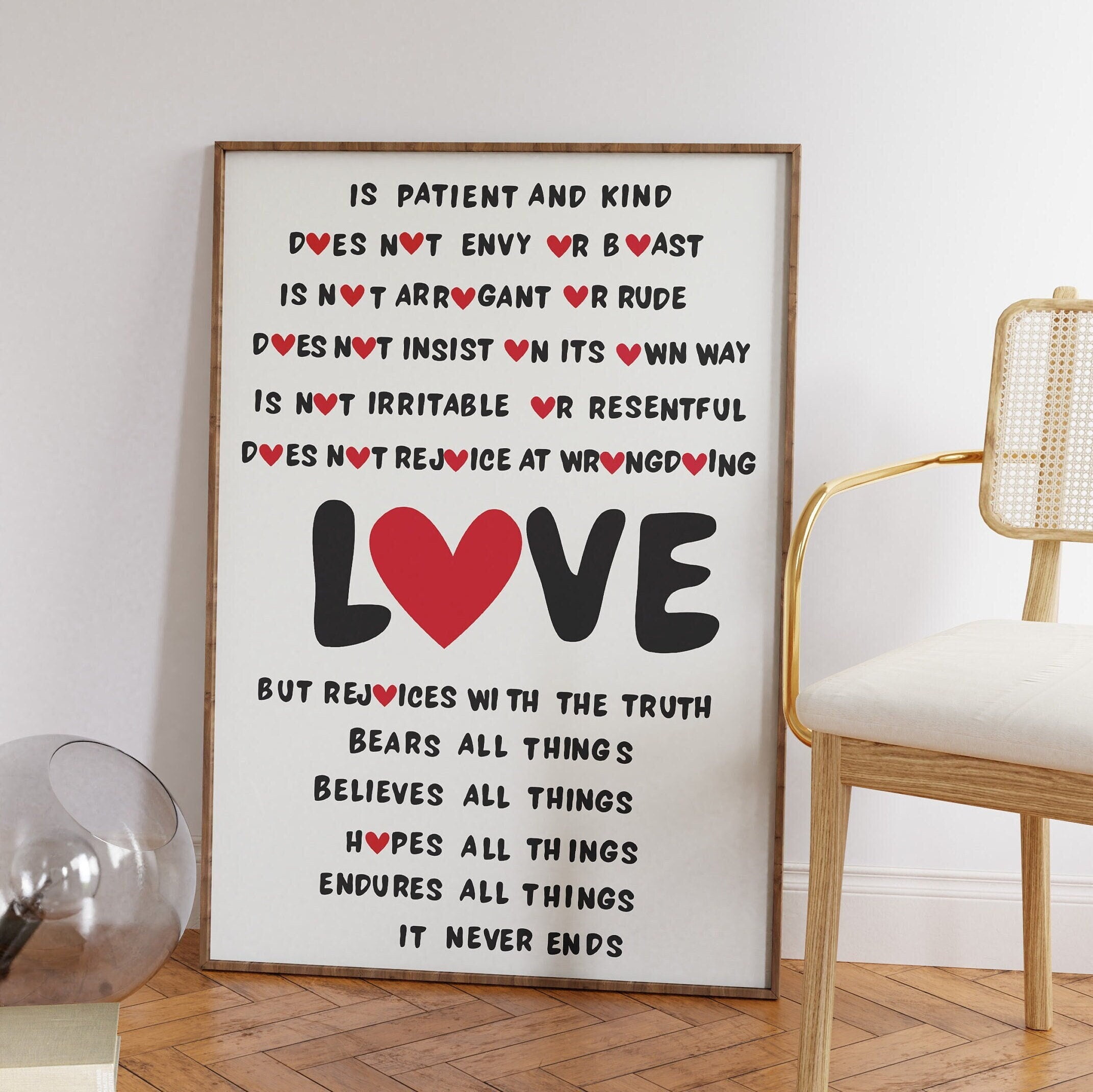 Onimhouse Poster Modern Christian Art | Christian Valentines Decor ...