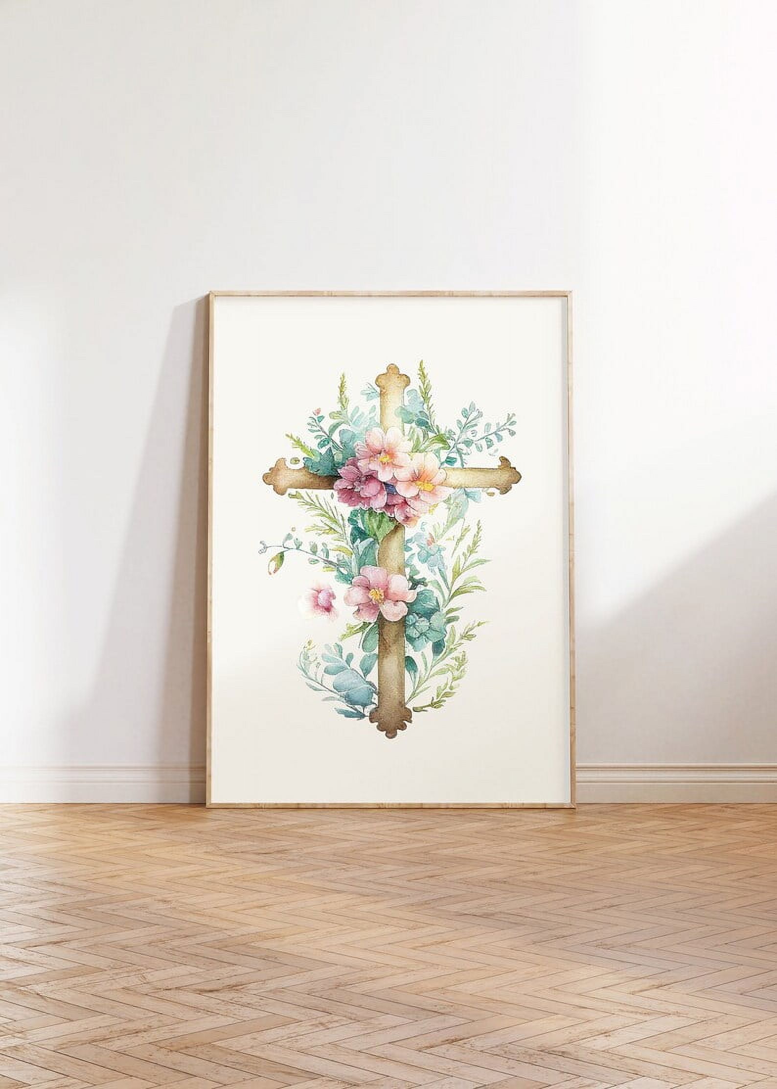 Onimhouse Poster Modern Christian Easter Decor, He Is Risen Easter Print, Christian Crucifix ...