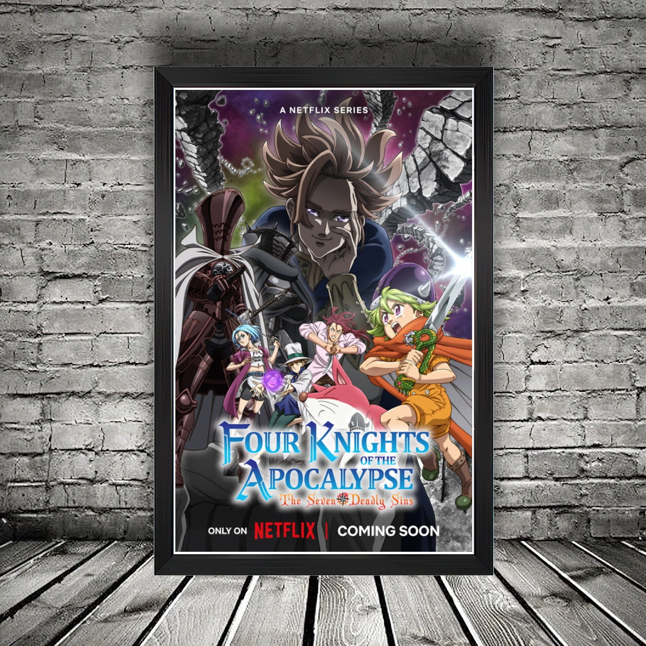 Onimhouse Poster Mokushiroku No Yon-Kishi (2023) Tv Series Posters | The Seven Deadly Sins: Four ...