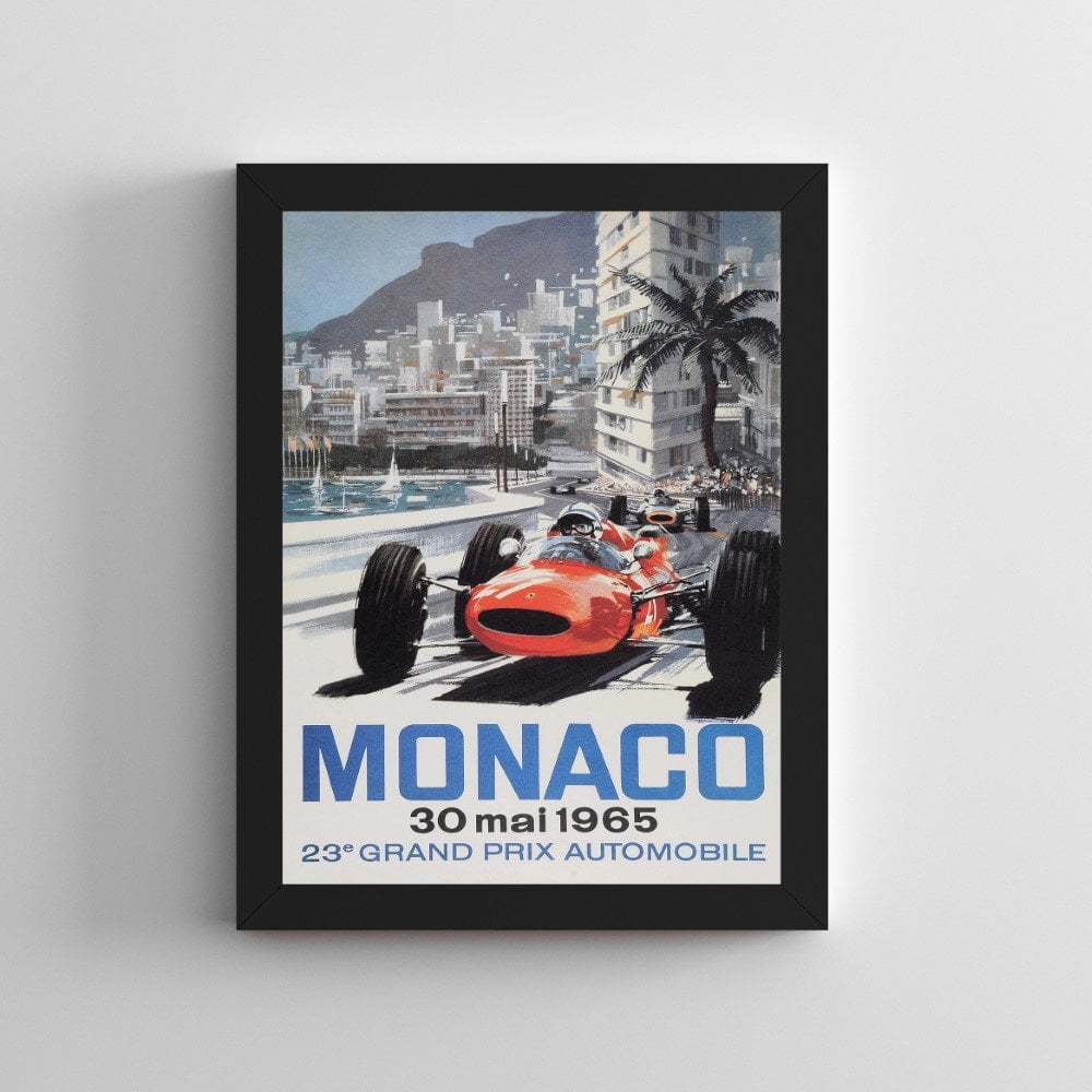 Onimhouse Poster Monaco Grand Prix 1965 Formula 1 / F1 Race Poster ...