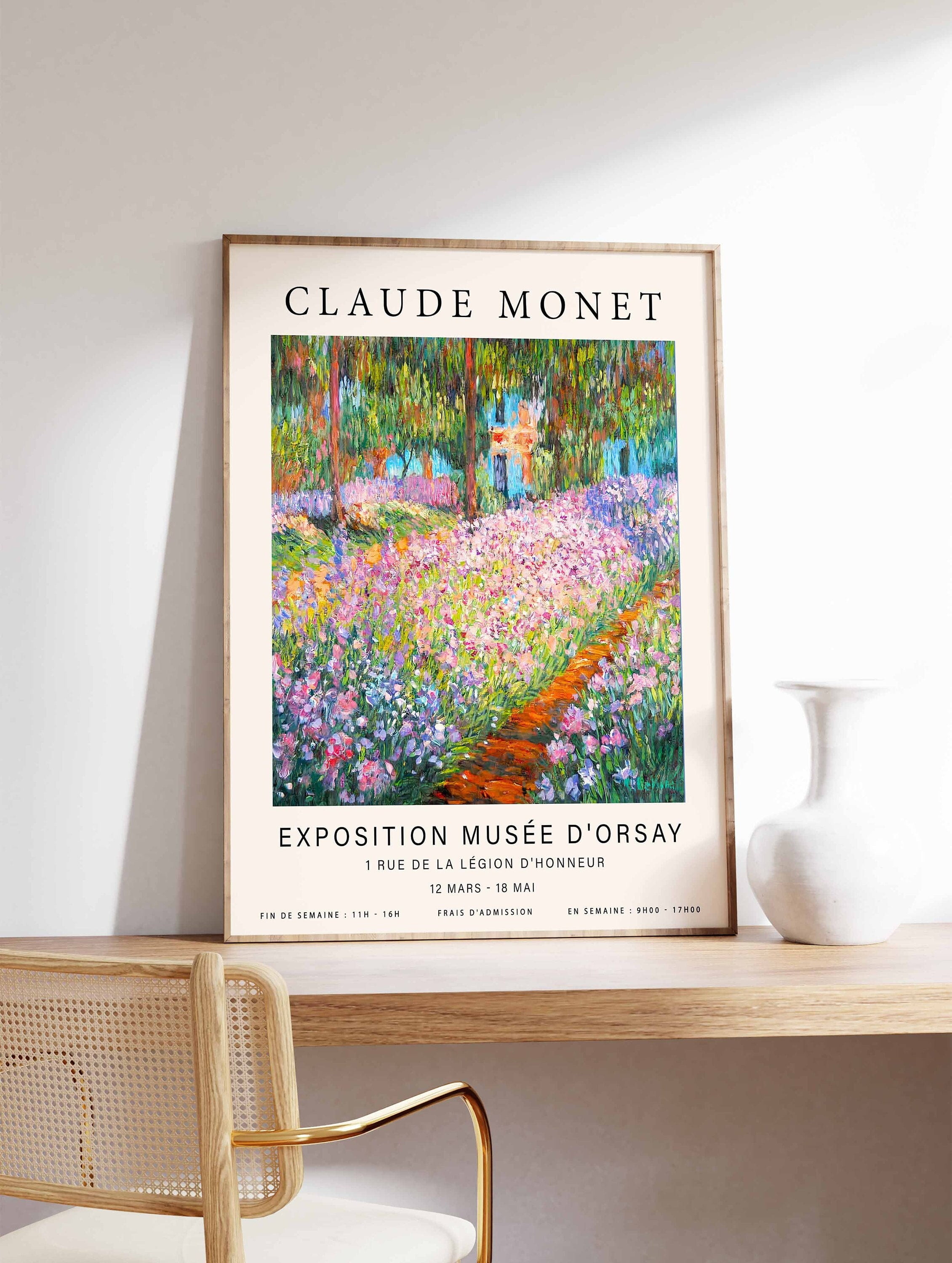 Onimhouse Poster Monet Exhibition Poster, The Artists Garden, Claude ...