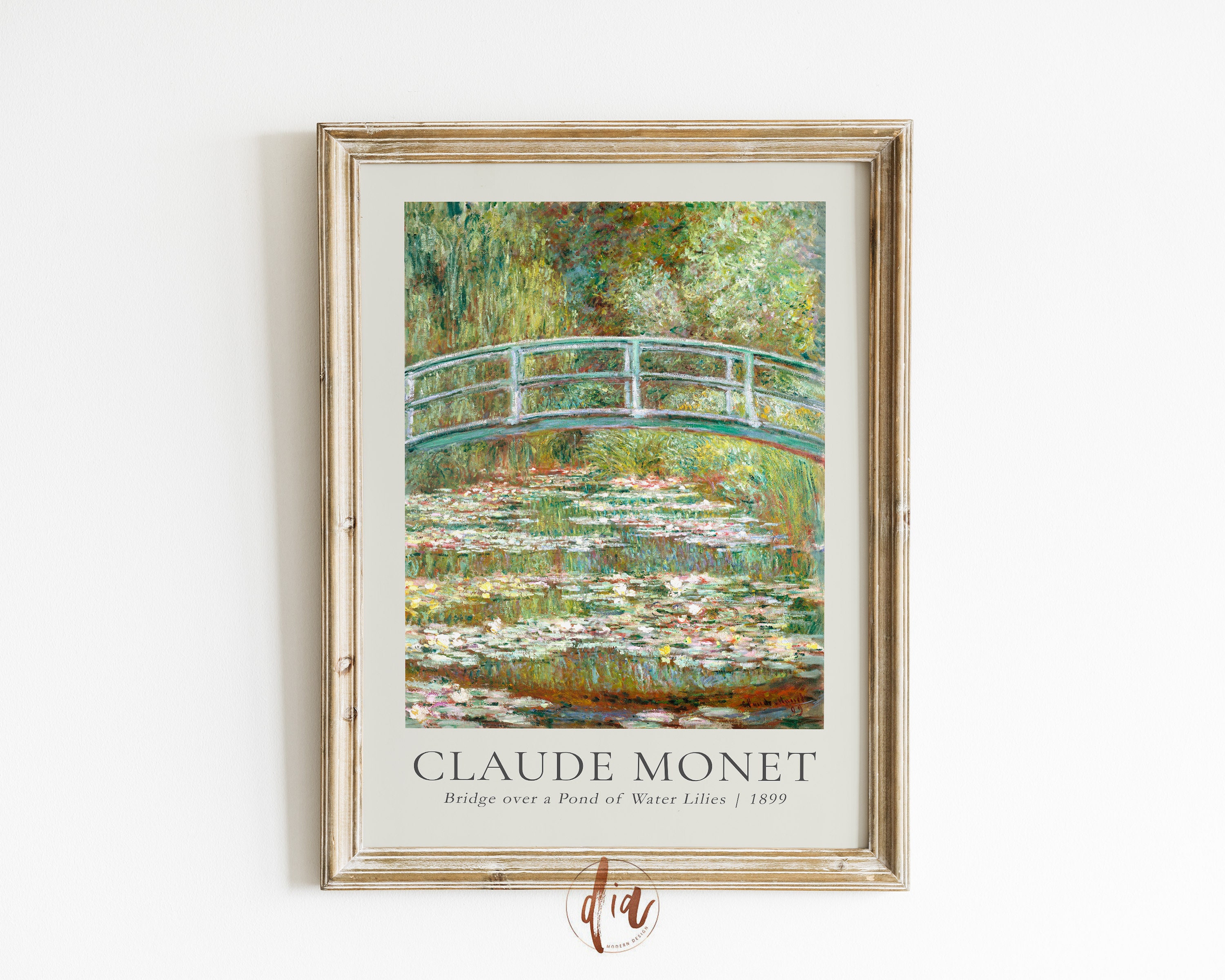 Onimhouse Poster Monet Print, Claude Monet Poster, Bridge over a Pond ...