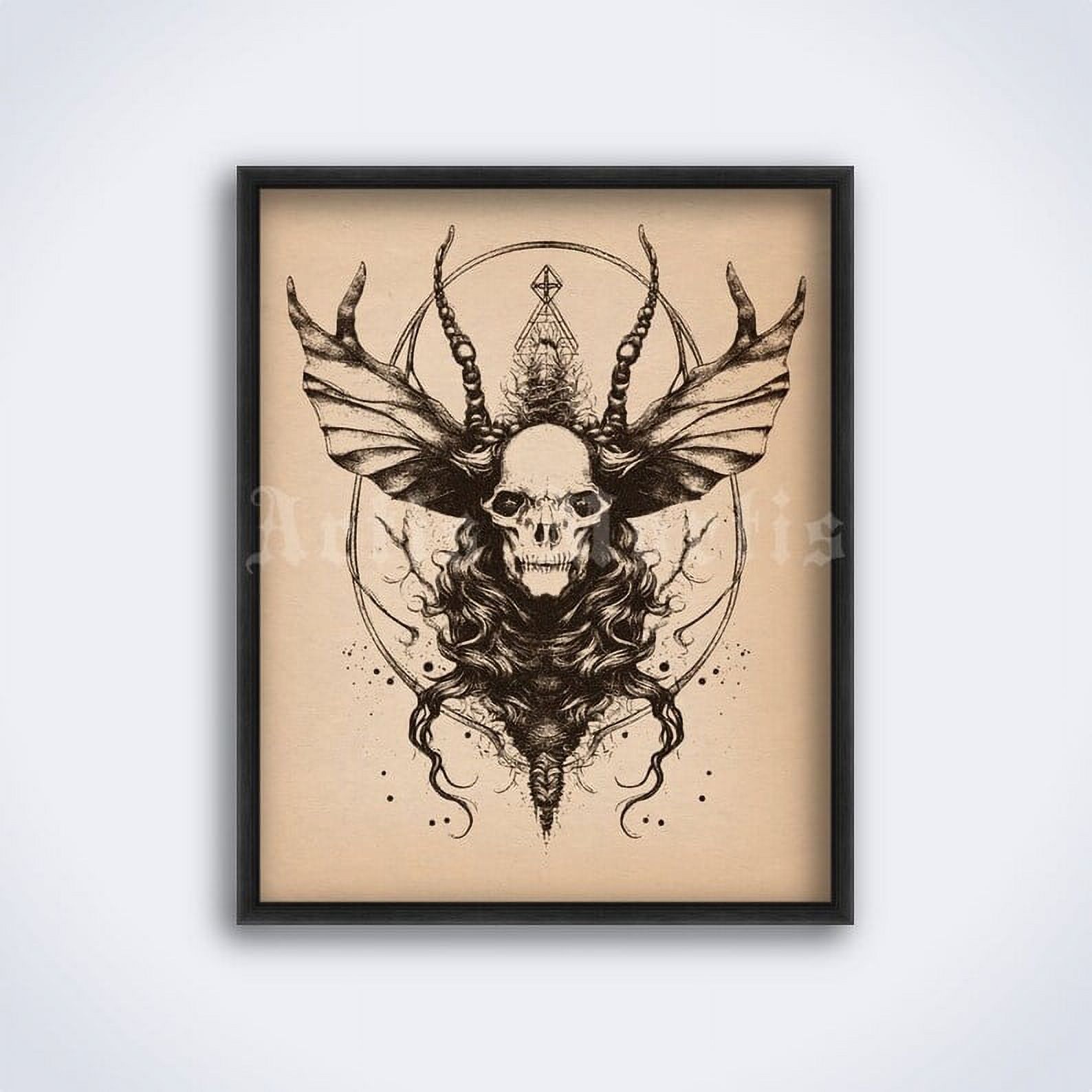 Onimhouse Poster Moth, hawkmoth, Death's head, horror surreal dark art ...