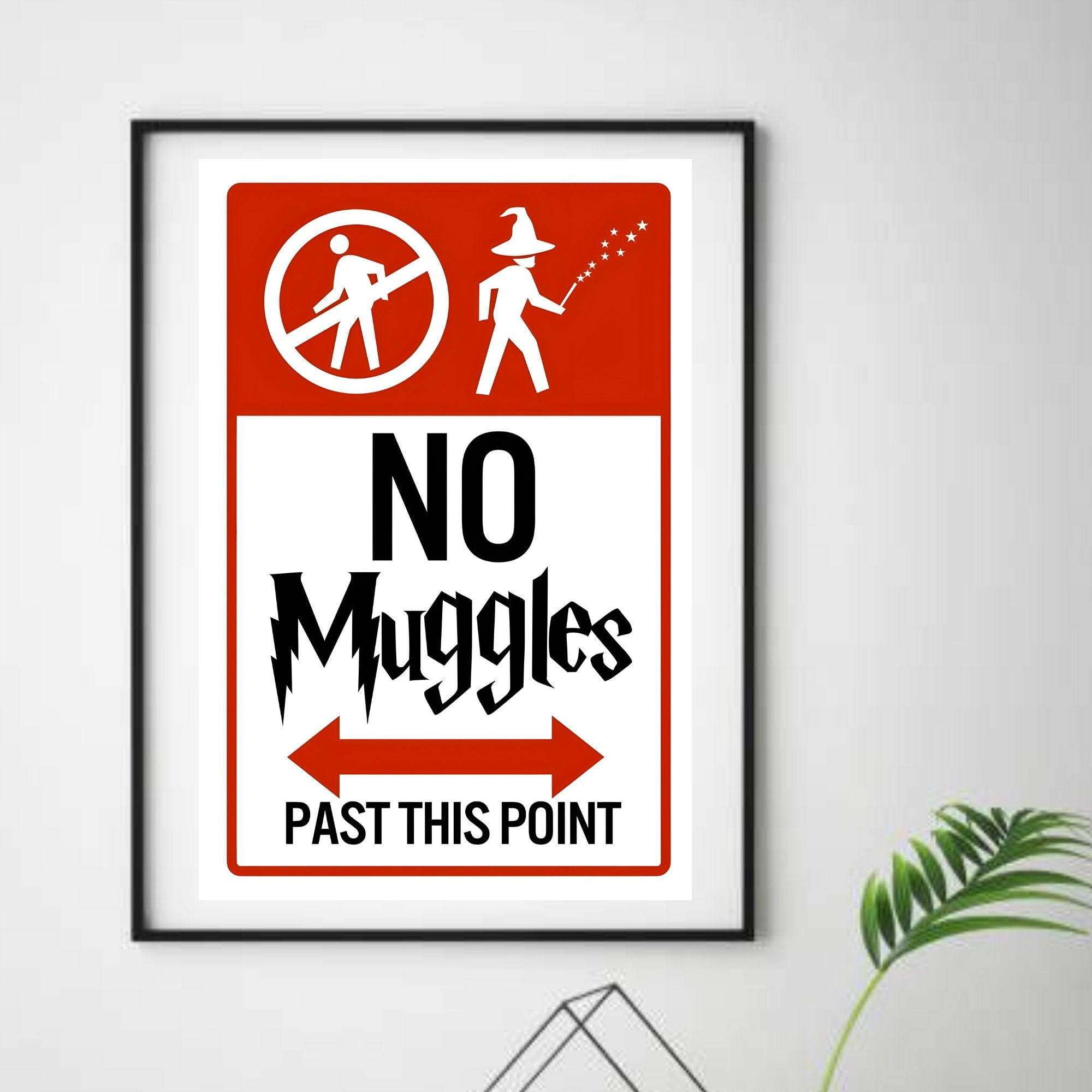 Onimhouse Poster Muggle Poster, Wizard Poster, No Muggles Sign Poster ...
