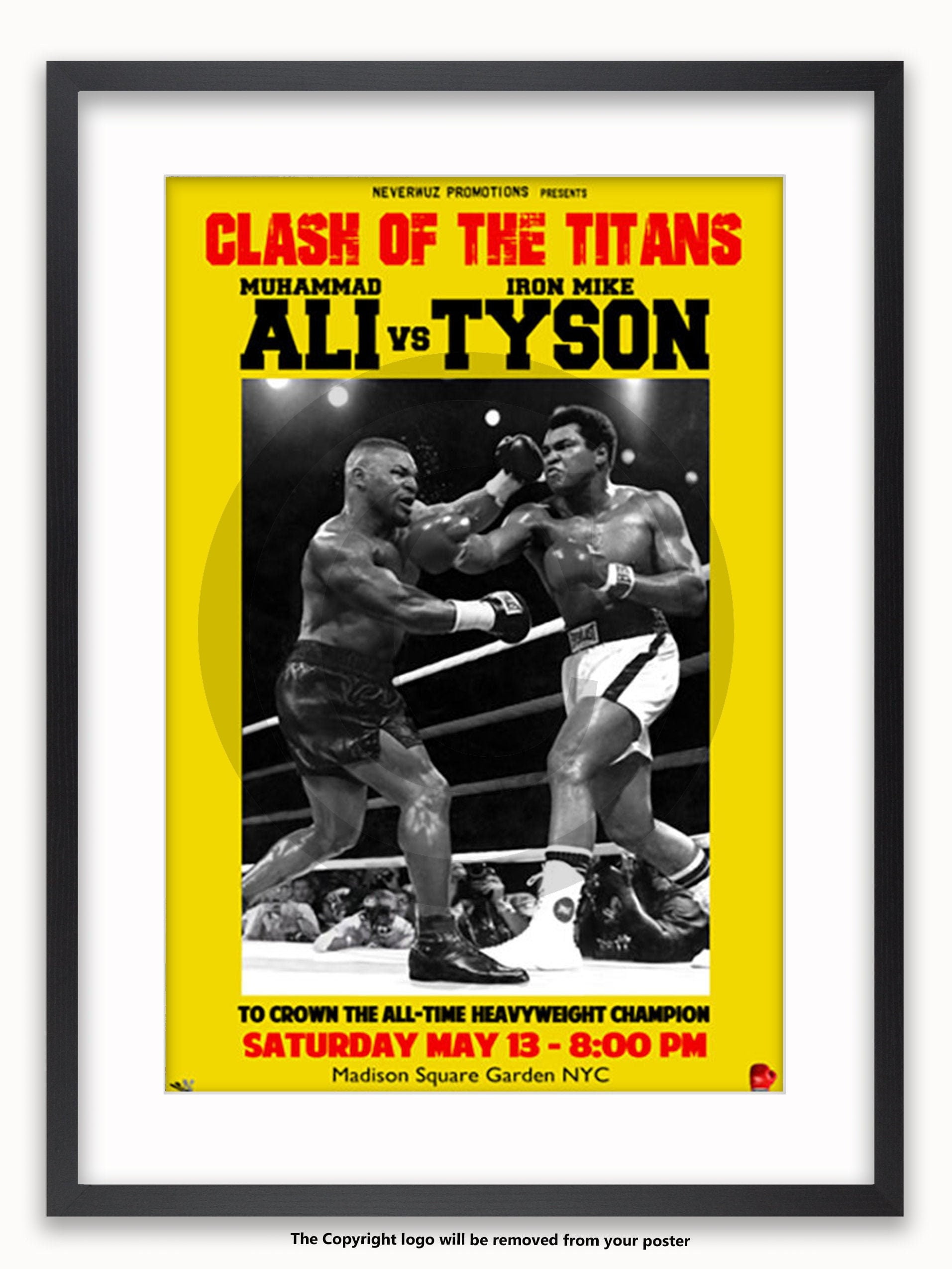 Onimhouse Poster Muhammad Ali - Mike Tyson - Fantasy Fight - Licensed ...