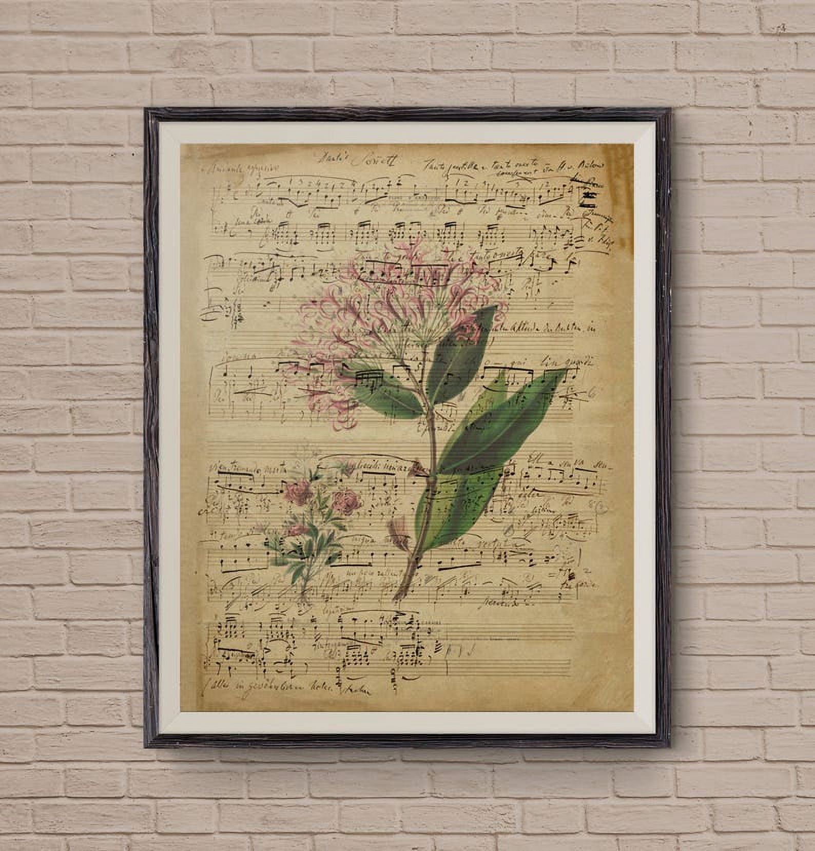 Onimhouse Poster Music Sheets, Vintage Music Sheet, Vintage Flower ...