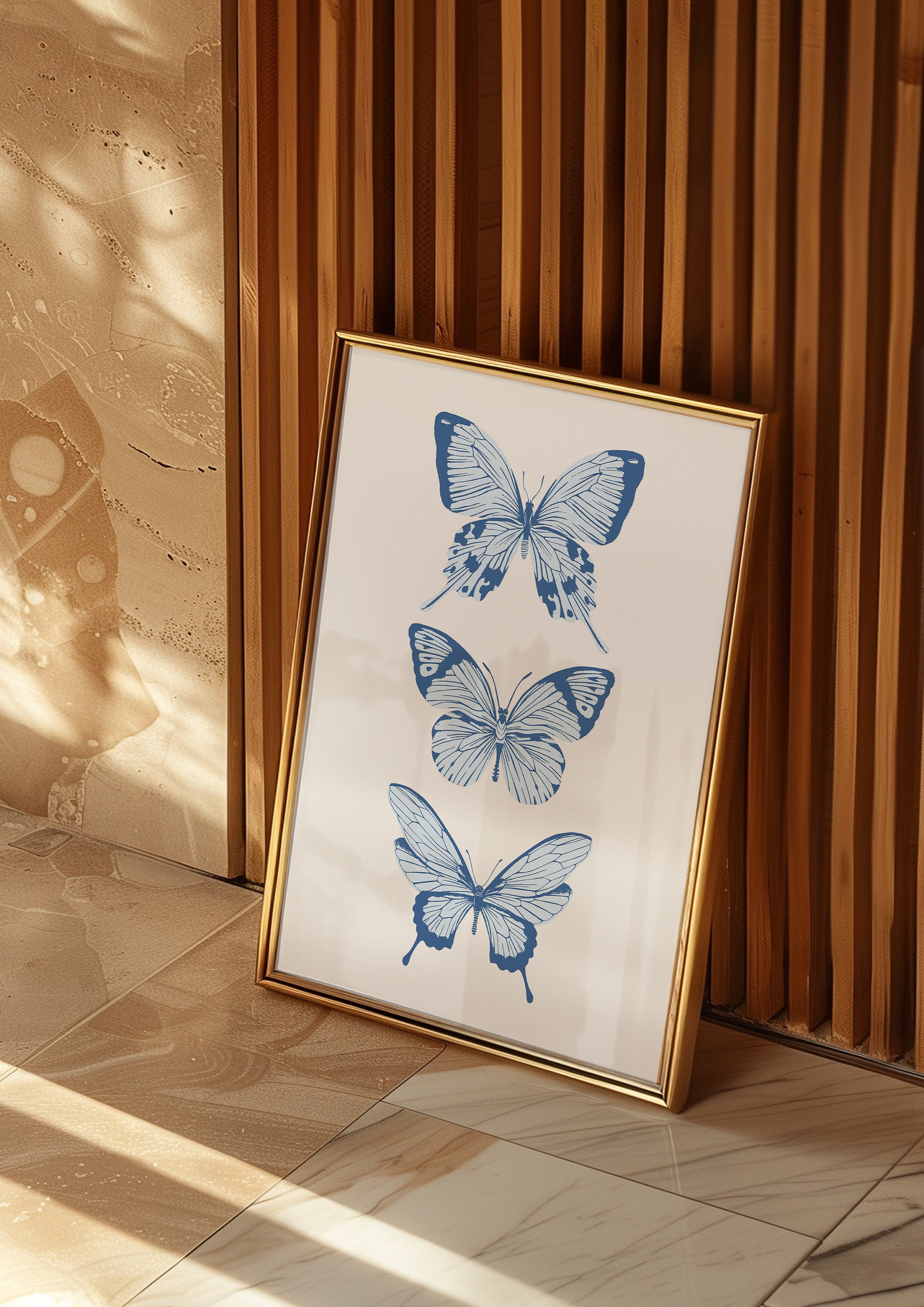 Onimhouse Poster Navy Blue Wall Art Aesthetic Wall Art Trendy Wall Art ...